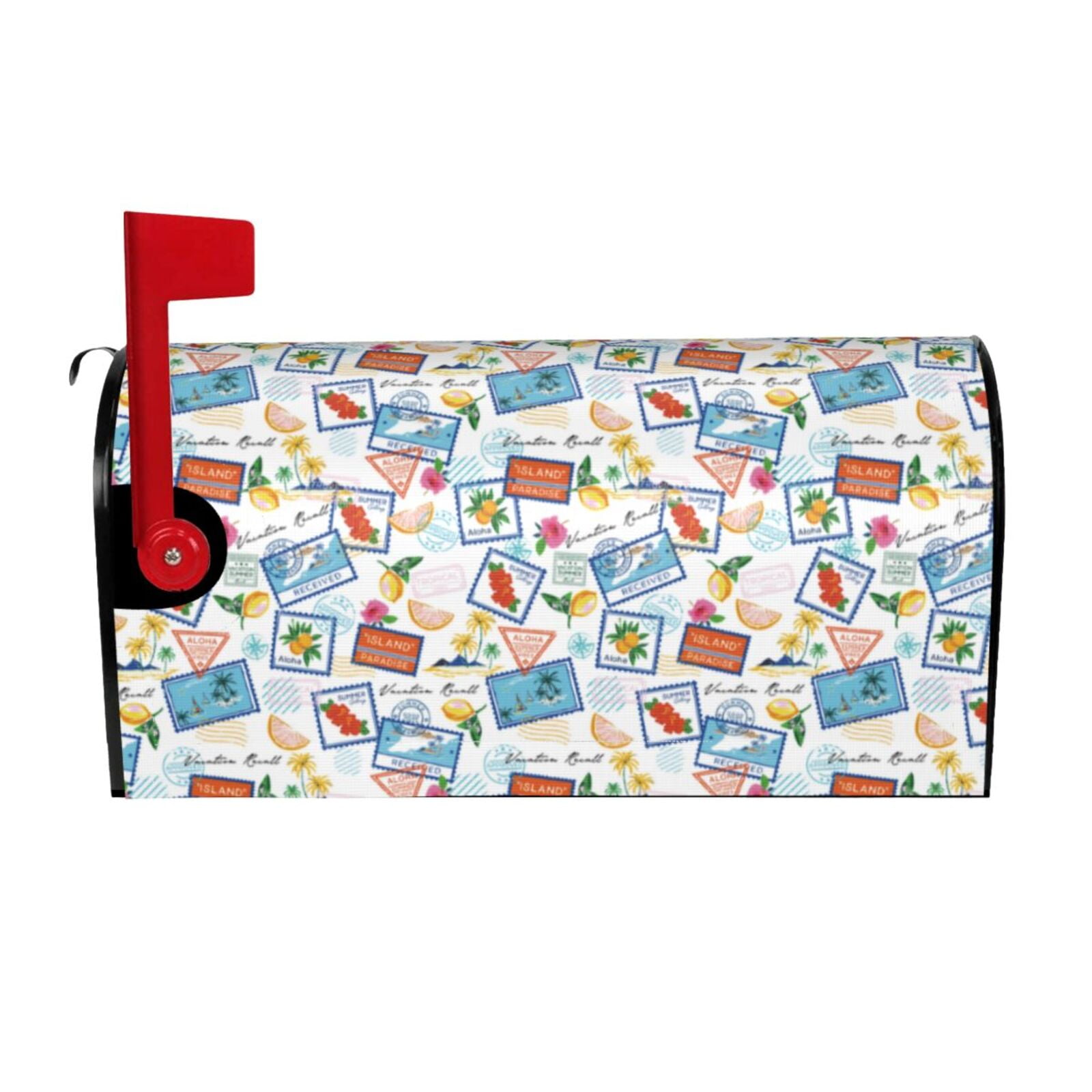 Jgfou Stamp Mailbox Covers Magnetic 21x18 in Mailbox Wraps Post Letter ...