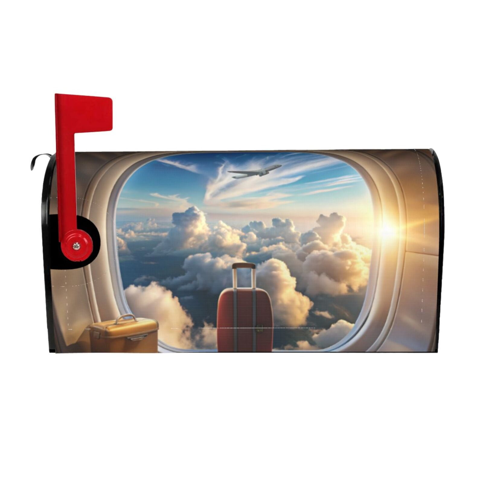 Jgfou Sunset Airplane Travel View Mailbox Covers Magnetic 21x18 in ...