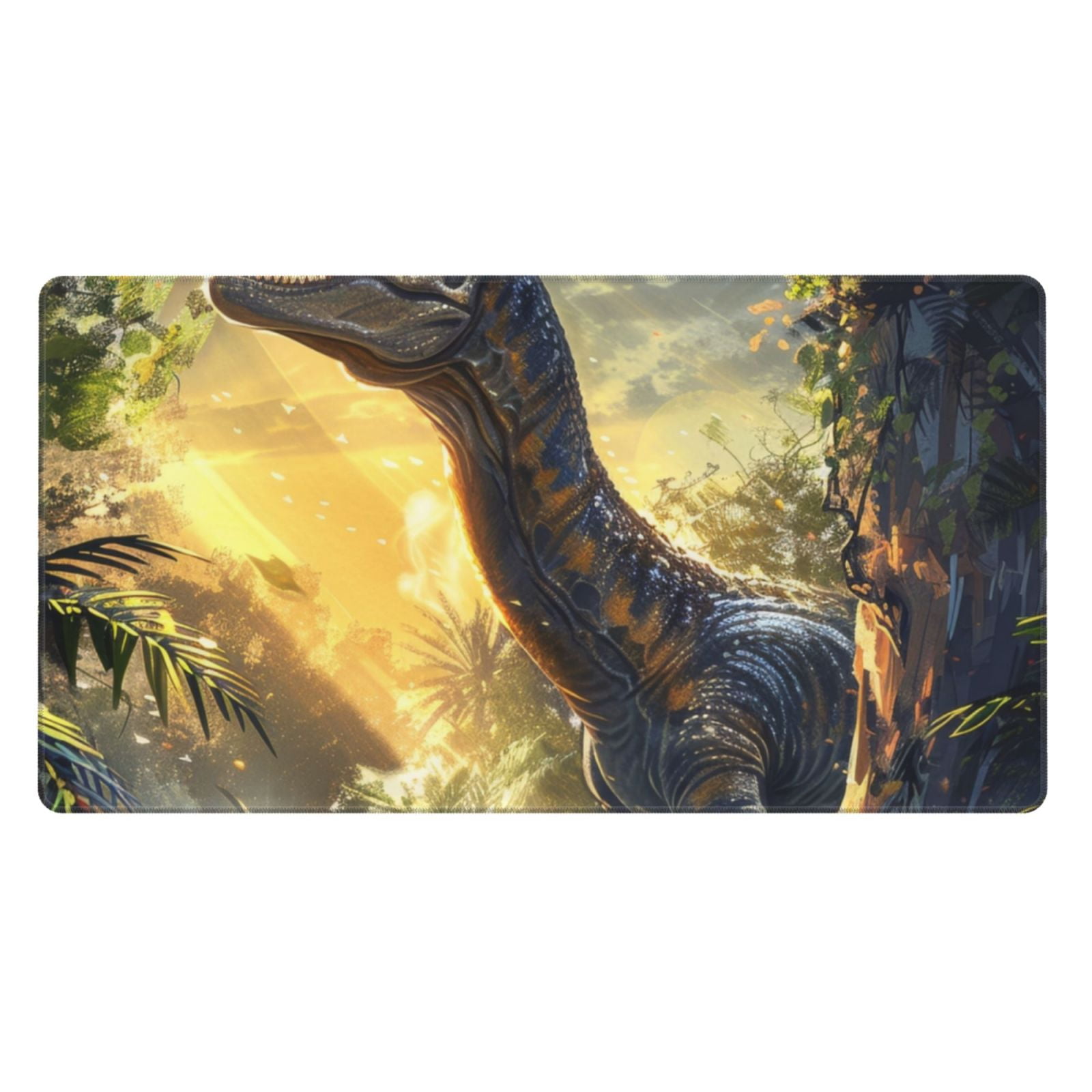 Jgfou Sunshine Jungle Dinosaur Style Large Gaming Mouse Pad Desk Mat ...