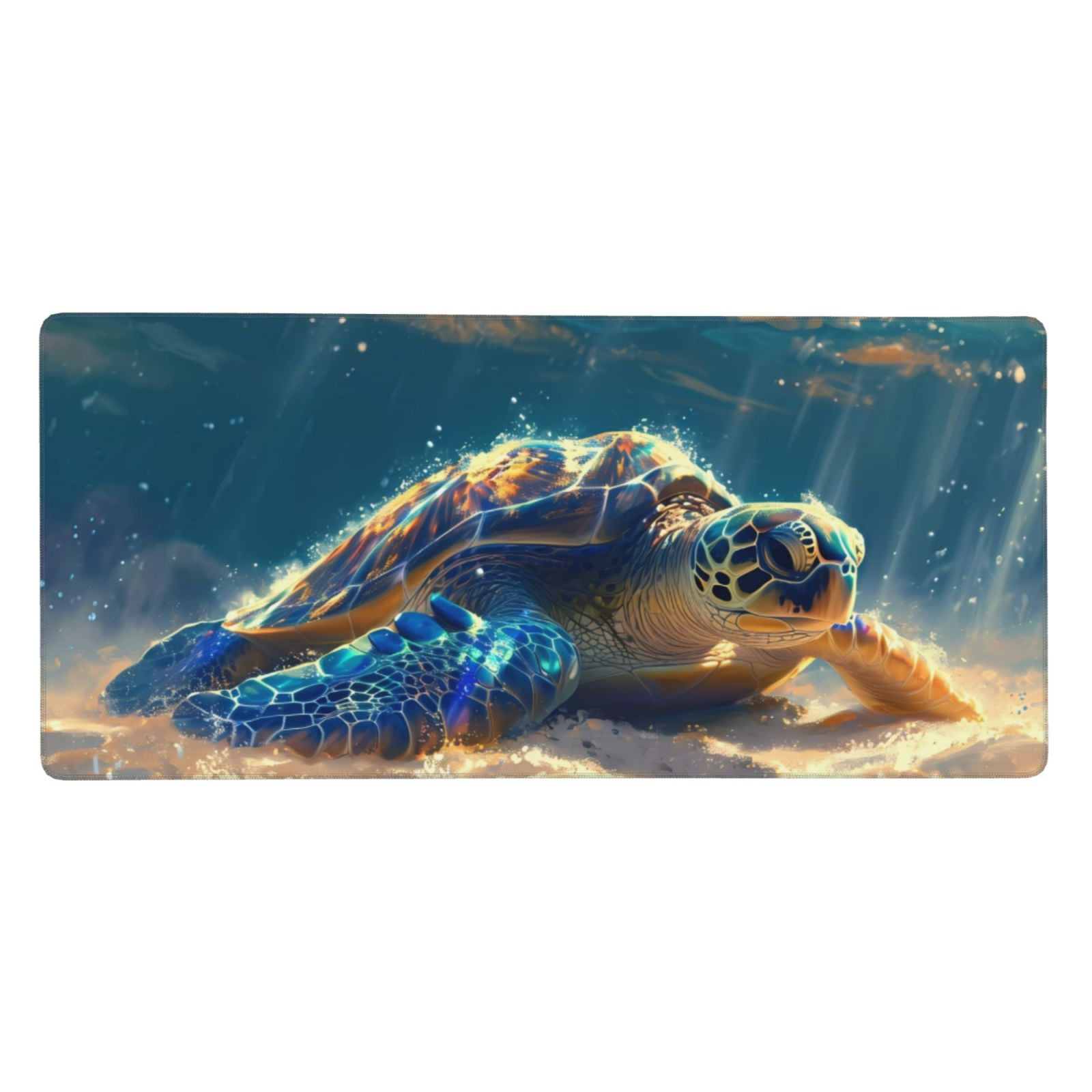 Jgfou Sunshine Underwater Sand Turtle Pattern 16x35.5in in Large Gaming ...