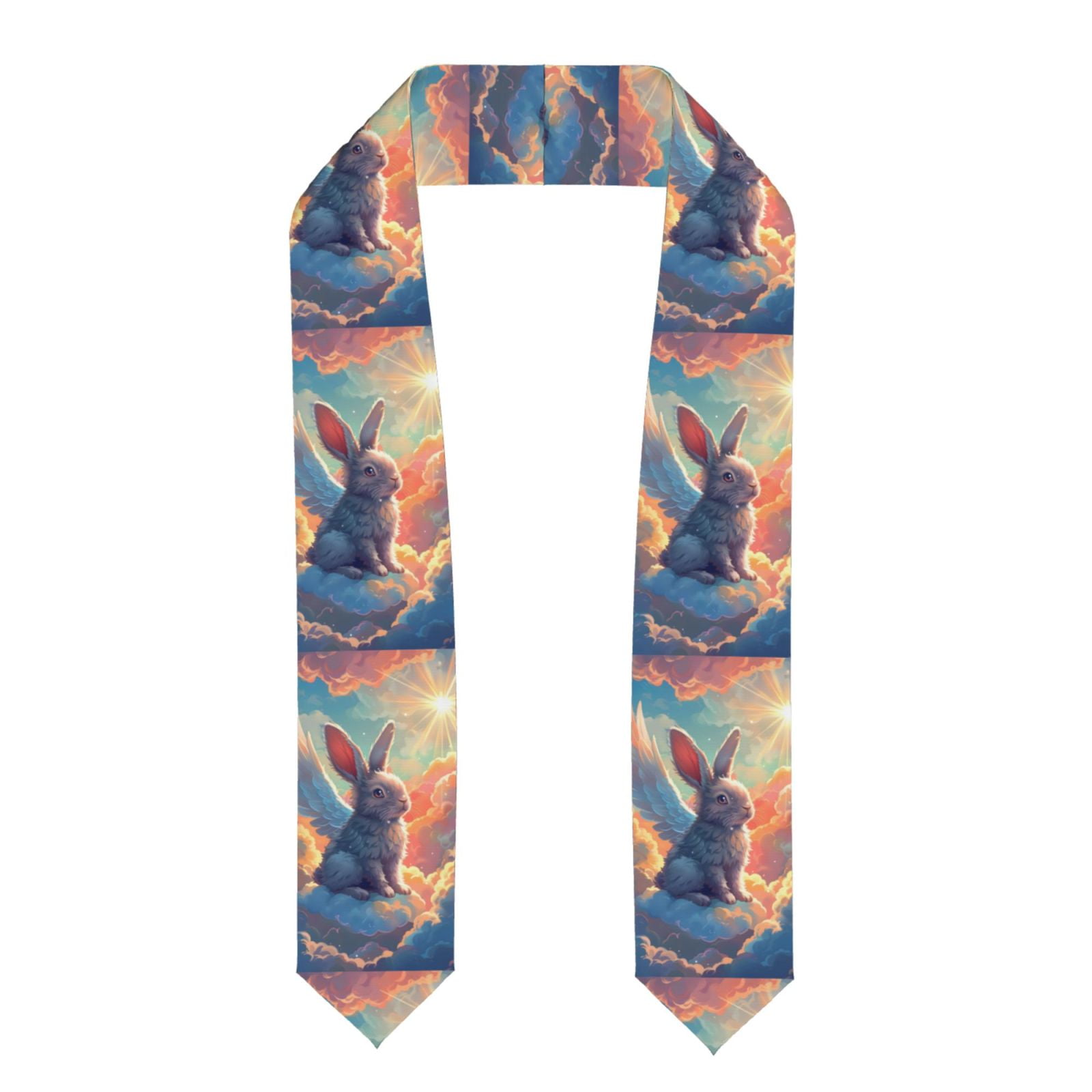 Jgfou Sunshine Winged Rabbit Print Graduation Stoles, Unisex Adult ...