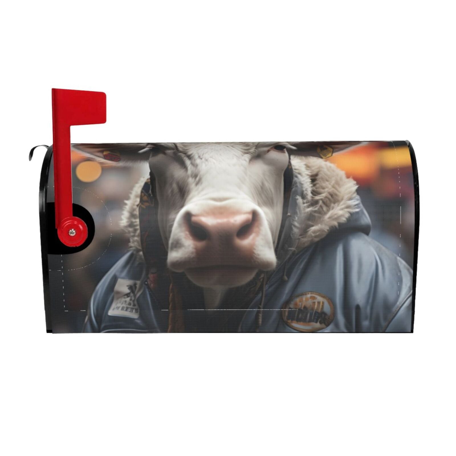 Jgfou Surrealist Cow Mailbox Covers Magnetic 25.5x21 in Mailbox Wraps ...