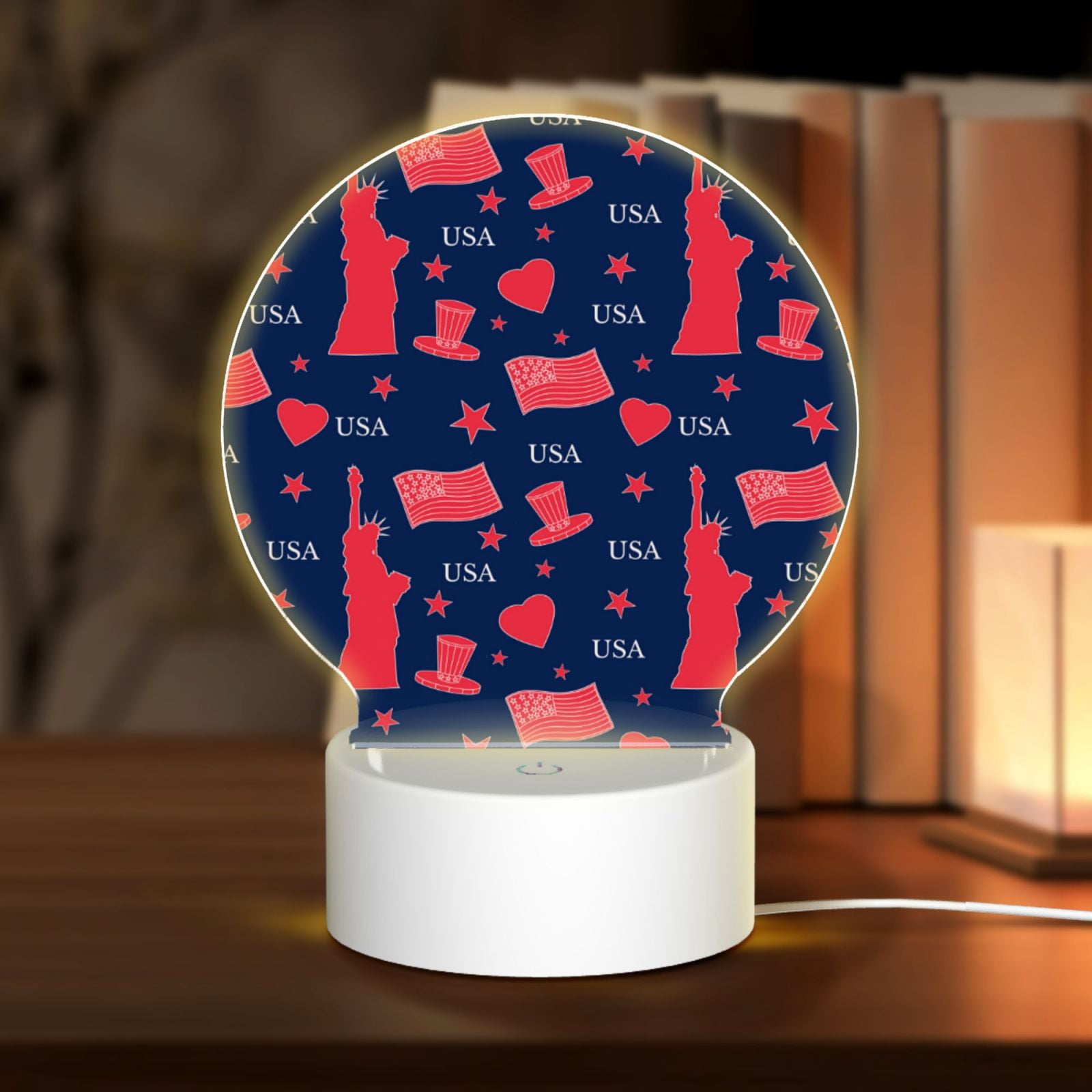 Jgfou The Statue Of Liberty LED Night Light Lamp Base + Acrylic ...