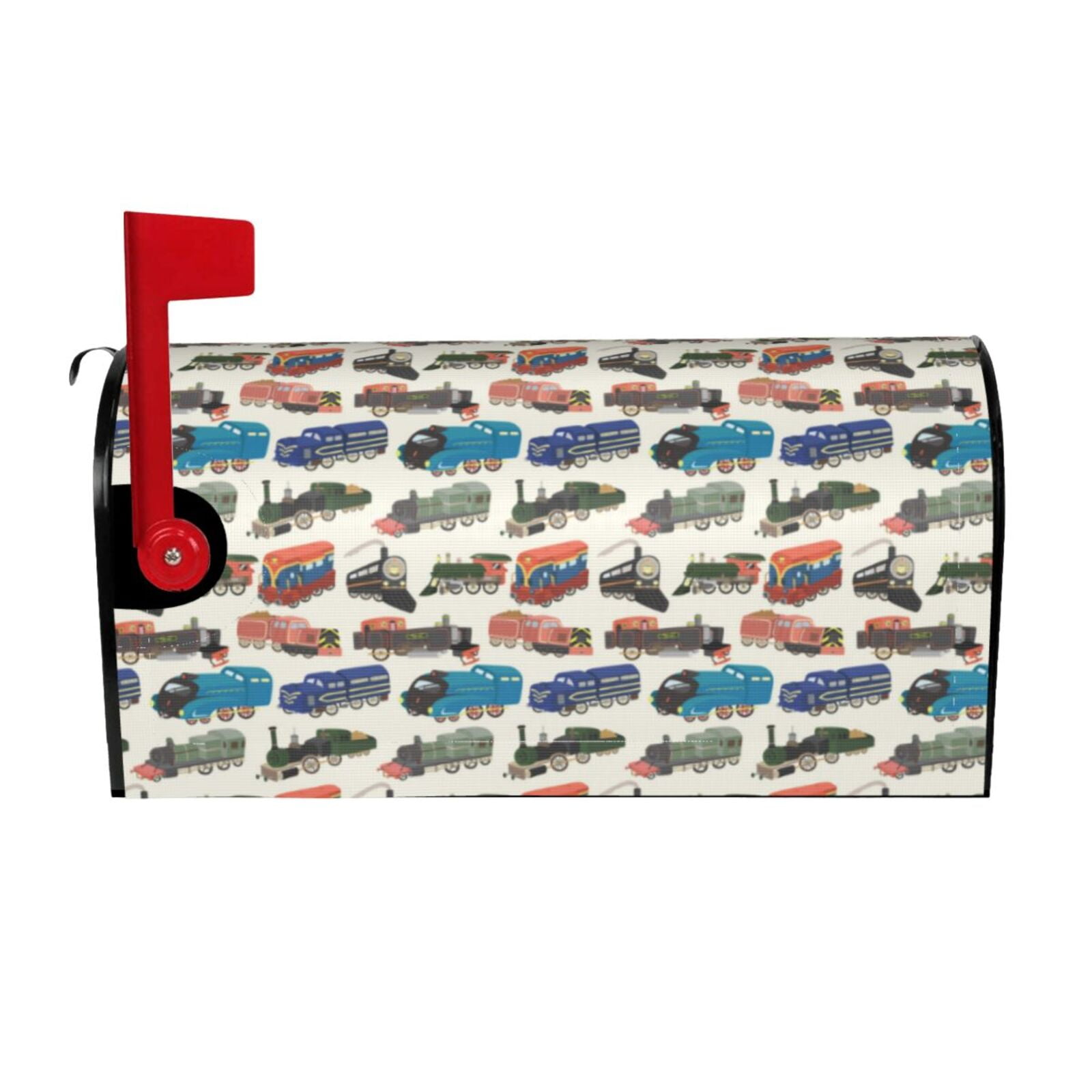 Jgfou Train Mailbox Covers Magnetic 25.5x21 in Mailbox Wraps Post ...