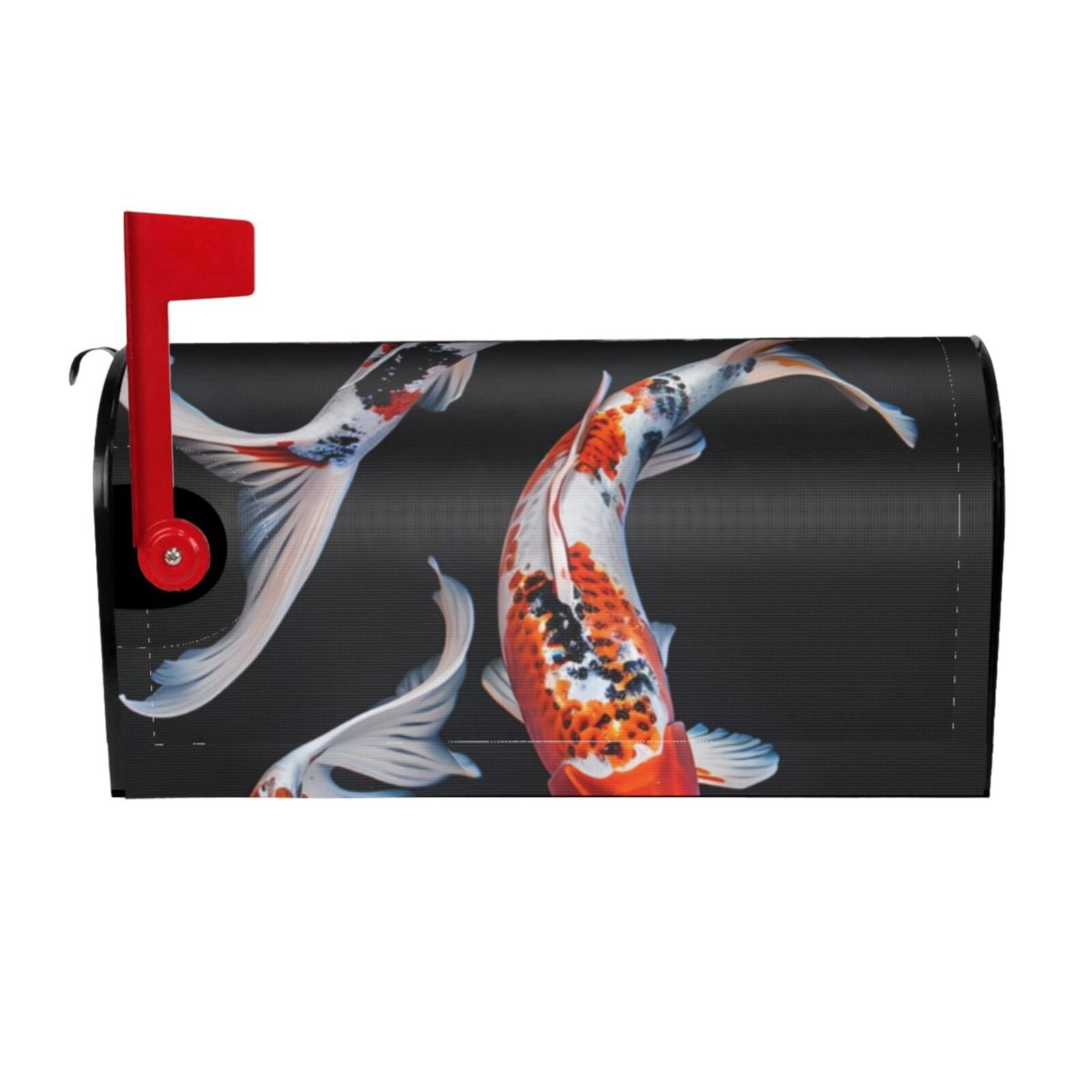 Jgfou Tricolor Koi Fish Trio Mailbox Covers Magnetic 25.5x21 in Mailbox ...