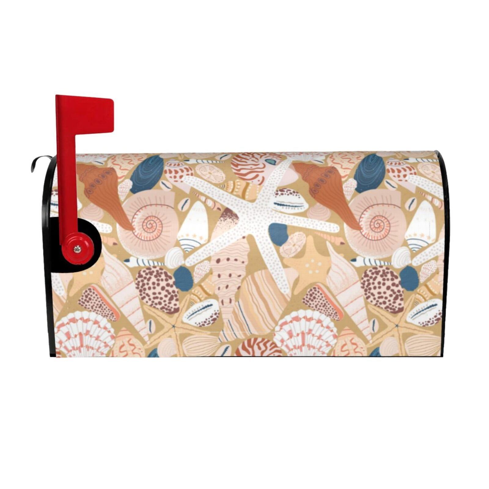Jgfou Tropical Beach Sea Shell Mailbox Covers Magnetic 21x18 in Mailbox ...