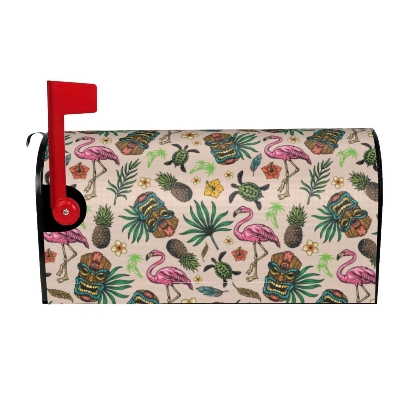 Jgfou Tropical Mask Flamingo Mailbox Covers Magnetic 21x18 in Mailbox ...