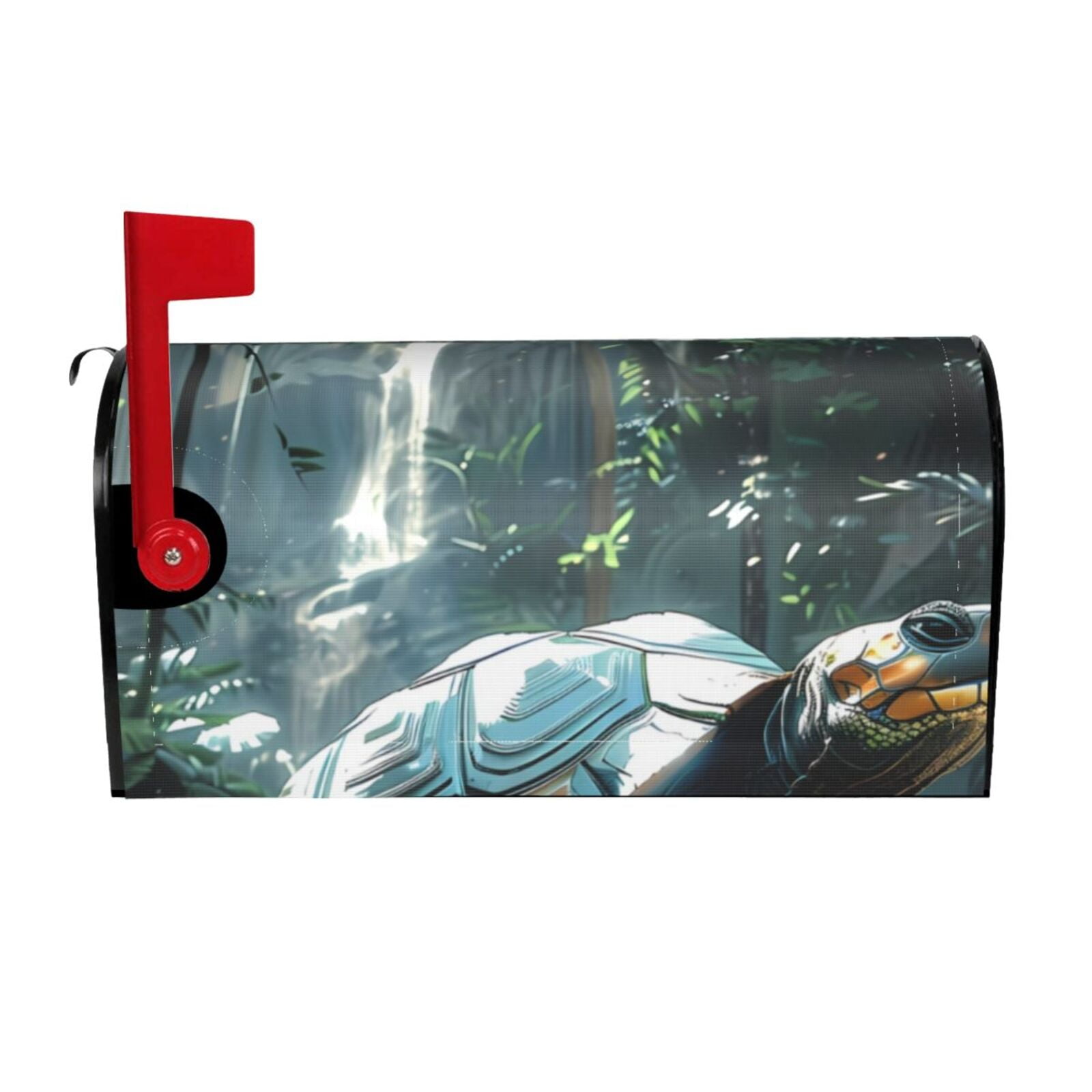 Jgfou Turtle In Jungle Waterfall Mailbox Covers Magnetic Mailbox Wraps ...
