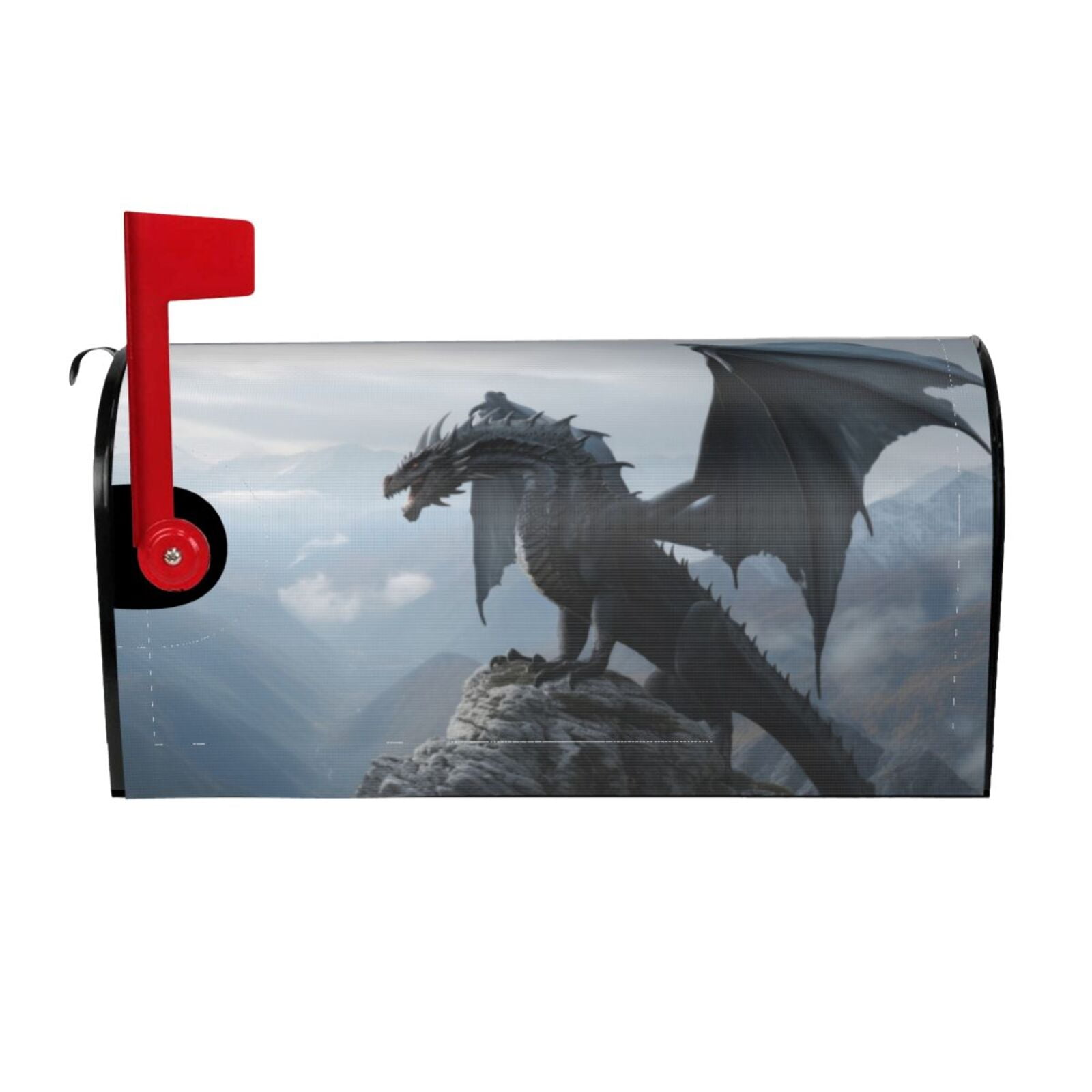 Jgfou Valley Gray Dragon Mailbox Covers Magnetic 25.5x21 in Mailbox ...