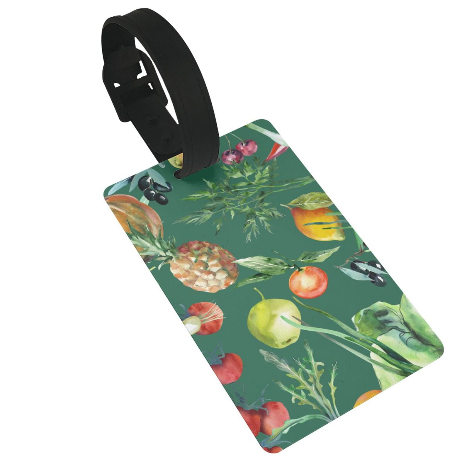 Jgfou Vegan Print Funny and Colorful Luggage Tags, Unique Travel Bag ...