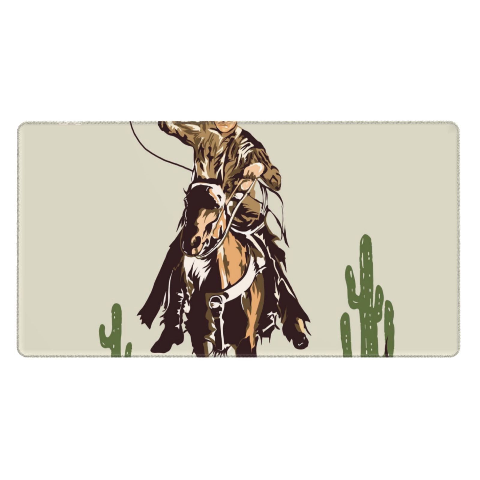 Jgfou Vintage Cowboy Riding Horse Style Large Gaming Mouse Pad Desk Mat ...