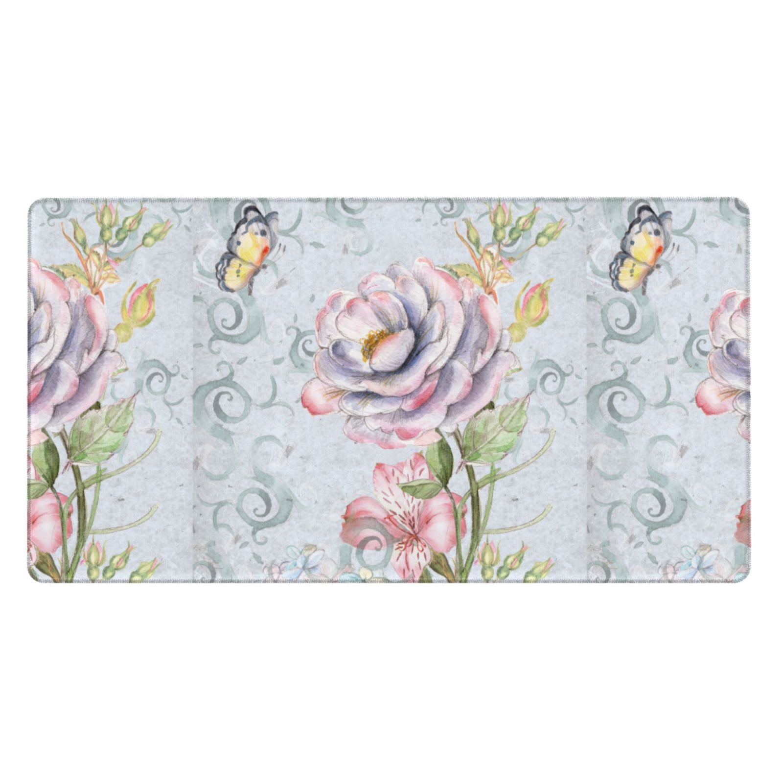 Jgfou Vintage Rose Style Large Gaming Mouse Pad Desk Mat Long Non-Slip ...