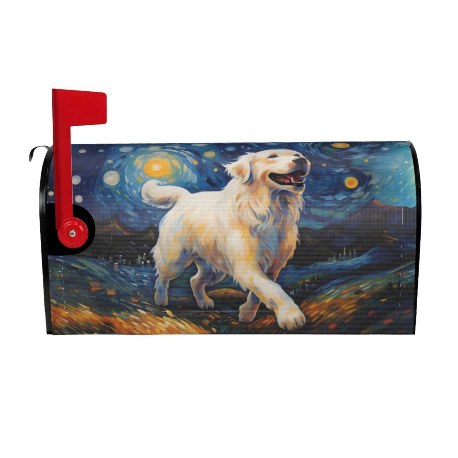 Jgfou Vintage Starry Sky Labrador Mailbox Covers Magnetic Mailbox Wraps ...
