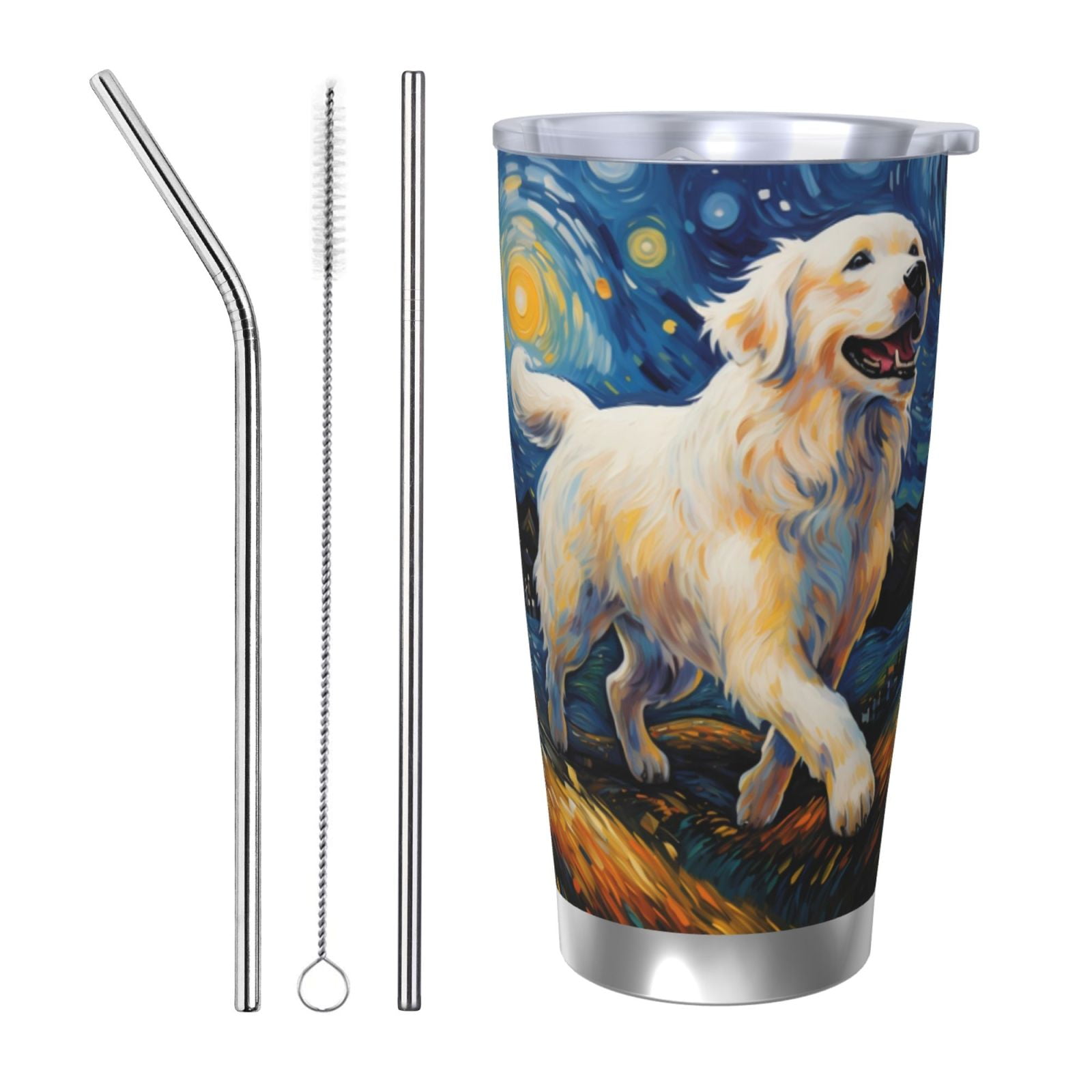 Jgfou Vintage Starry Sky Labrador Print 20oz Insulated Coffee Mug ...