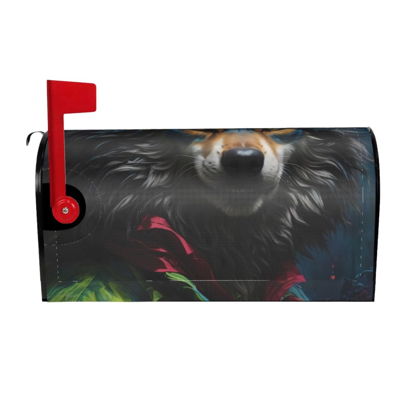 Jgfou Vintage Wolf Warrior Mailbox Covers Magnetic Mailbox Wraps Post ...