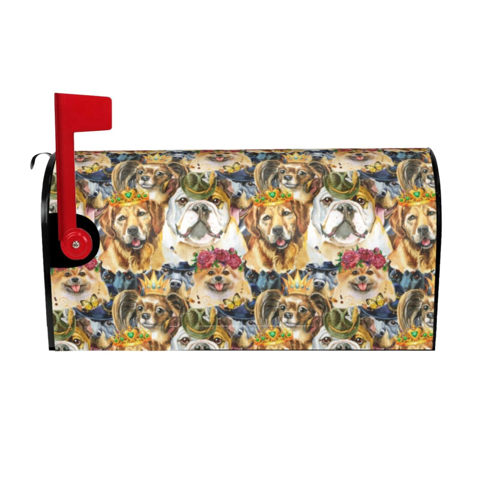 Jgfou Watercolor Dogs Mailbox Covers Magnetic 21x18 in Mailbox Wraps ...