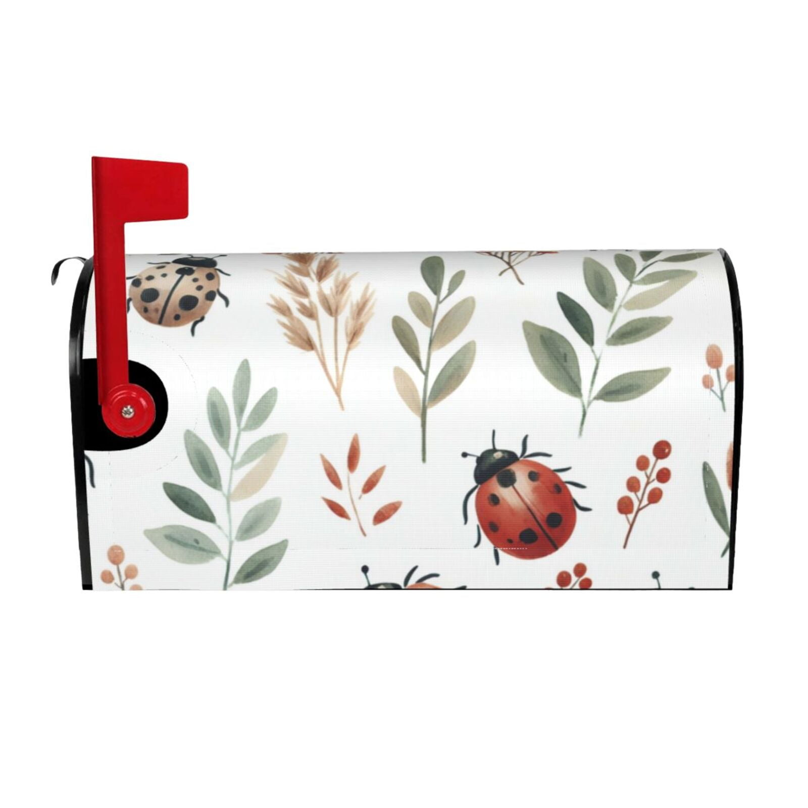 Jgfou Watercolor Ladybug Mailbox Covers Magnetic Mailbox Wraps Post ...