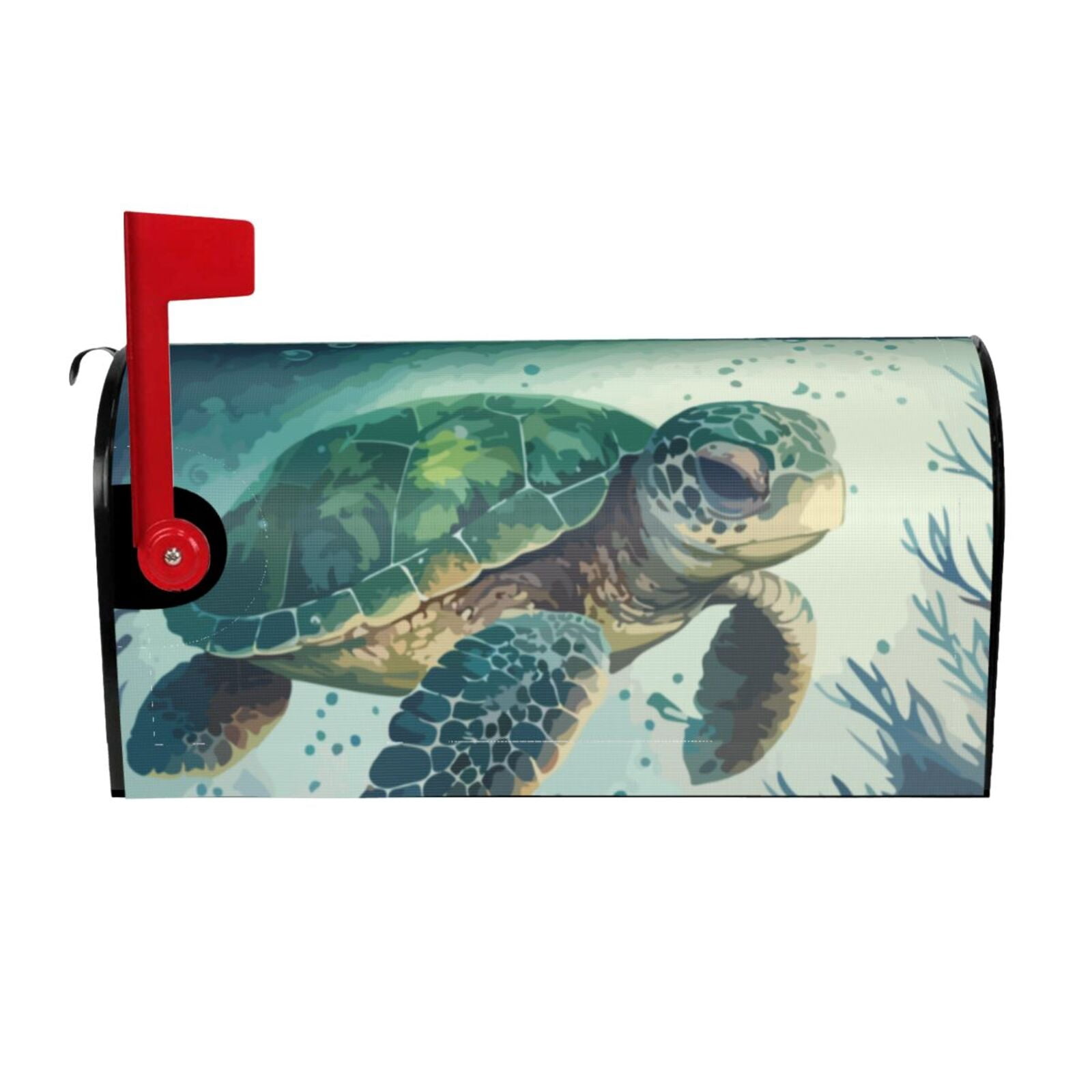 Jgfou Watercolor Turtle5 Mailbox Covers Magnetic 25.5x21 in Mailbox ...