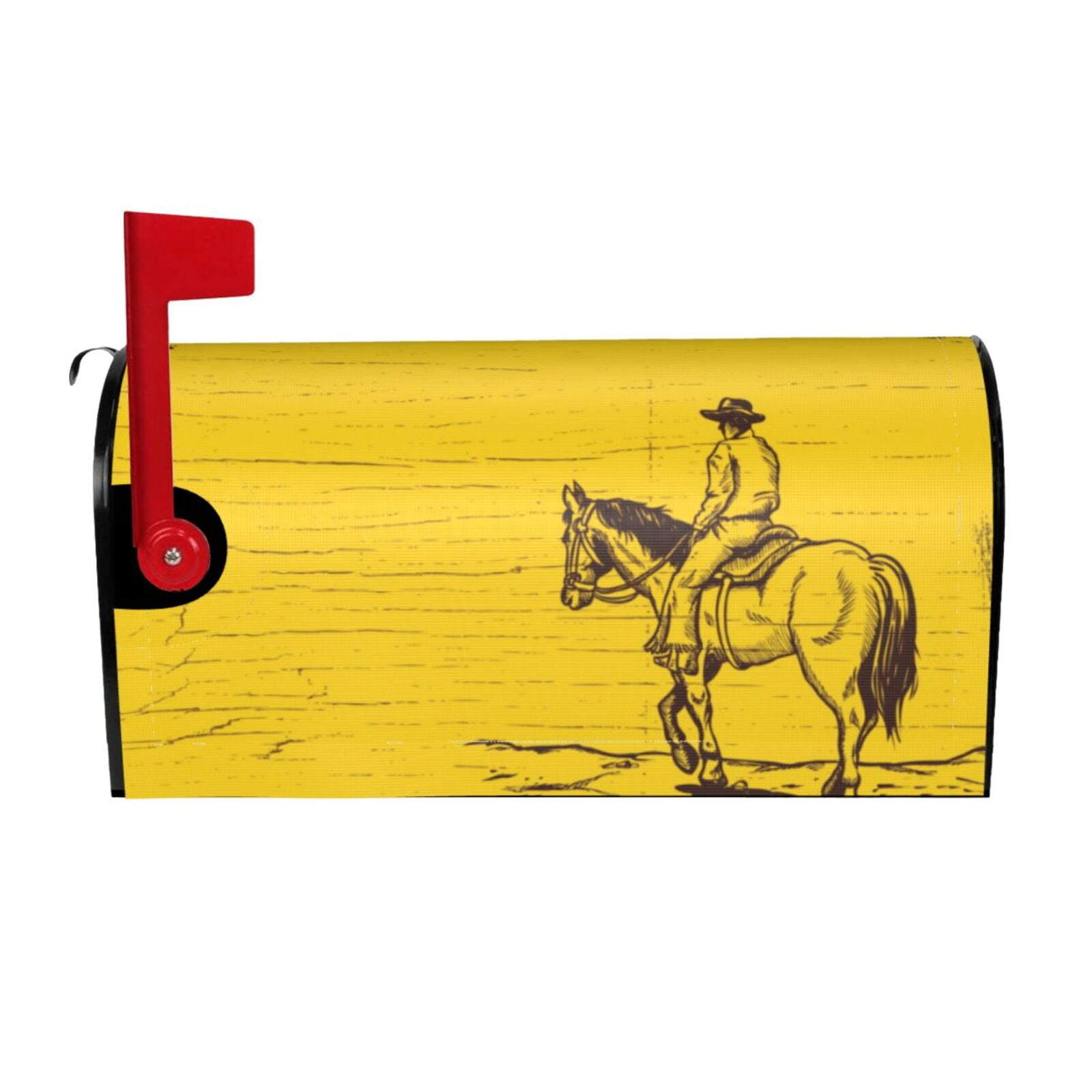 Jgfou Western Desert Cowboy 1 Mailbox Covers Magnetic 21x18 in Mailbox ...