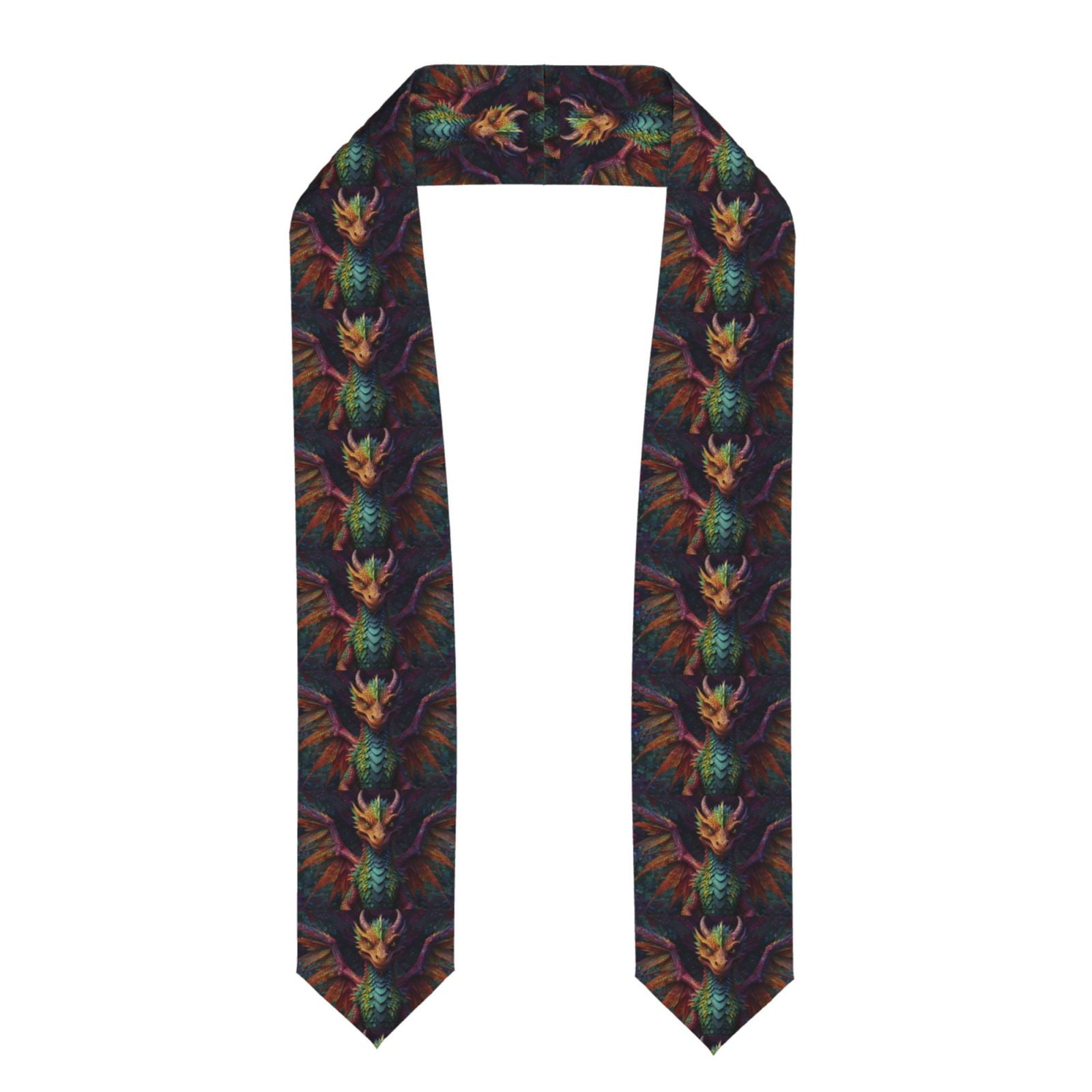 Jgfou Whimsical Dragon Color Cool Print Graduation Stoles, Unisex Adult ...