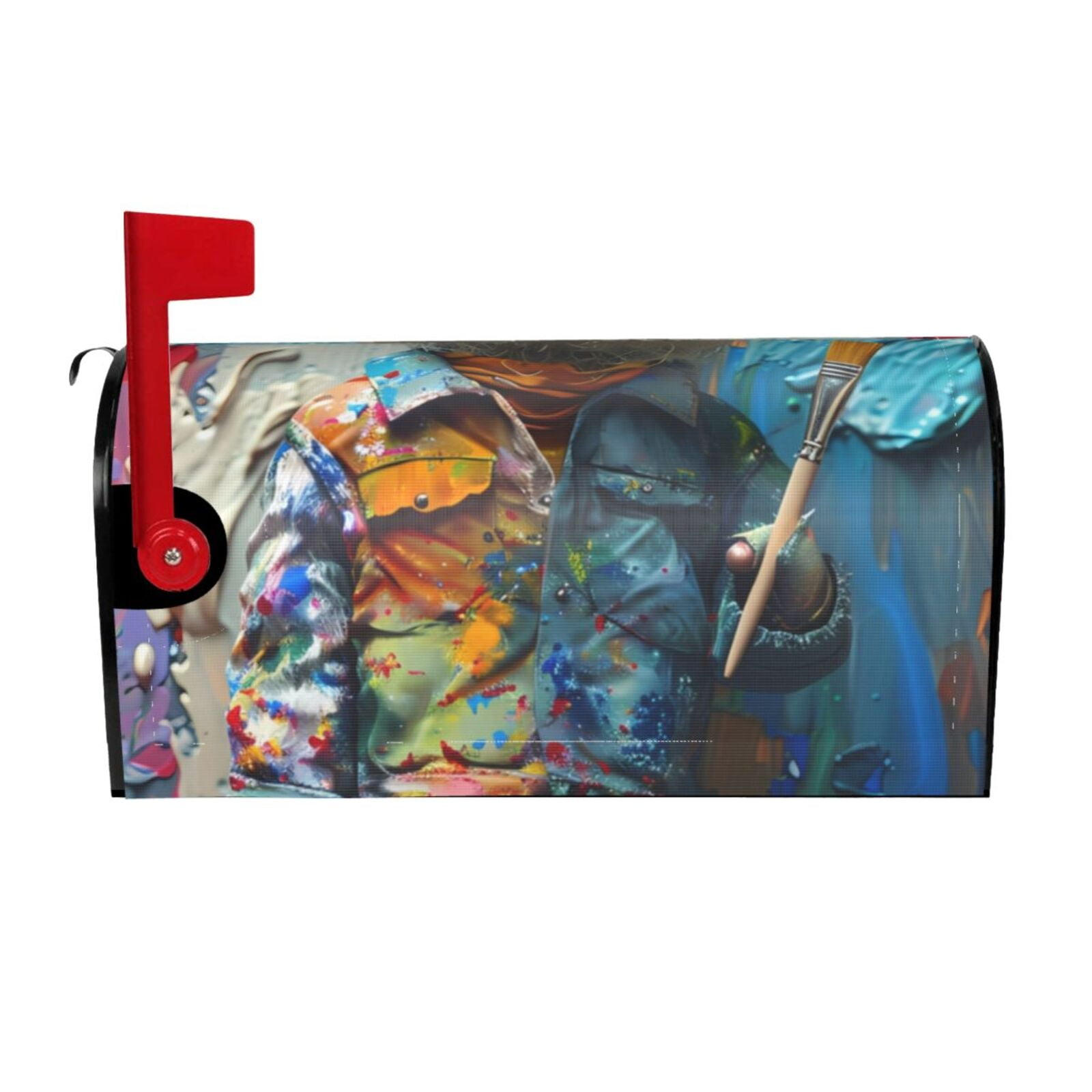 Jgfou Whimsical Goat Artist Mailbox Covers Magnetic 21x18 in Mailbox ...