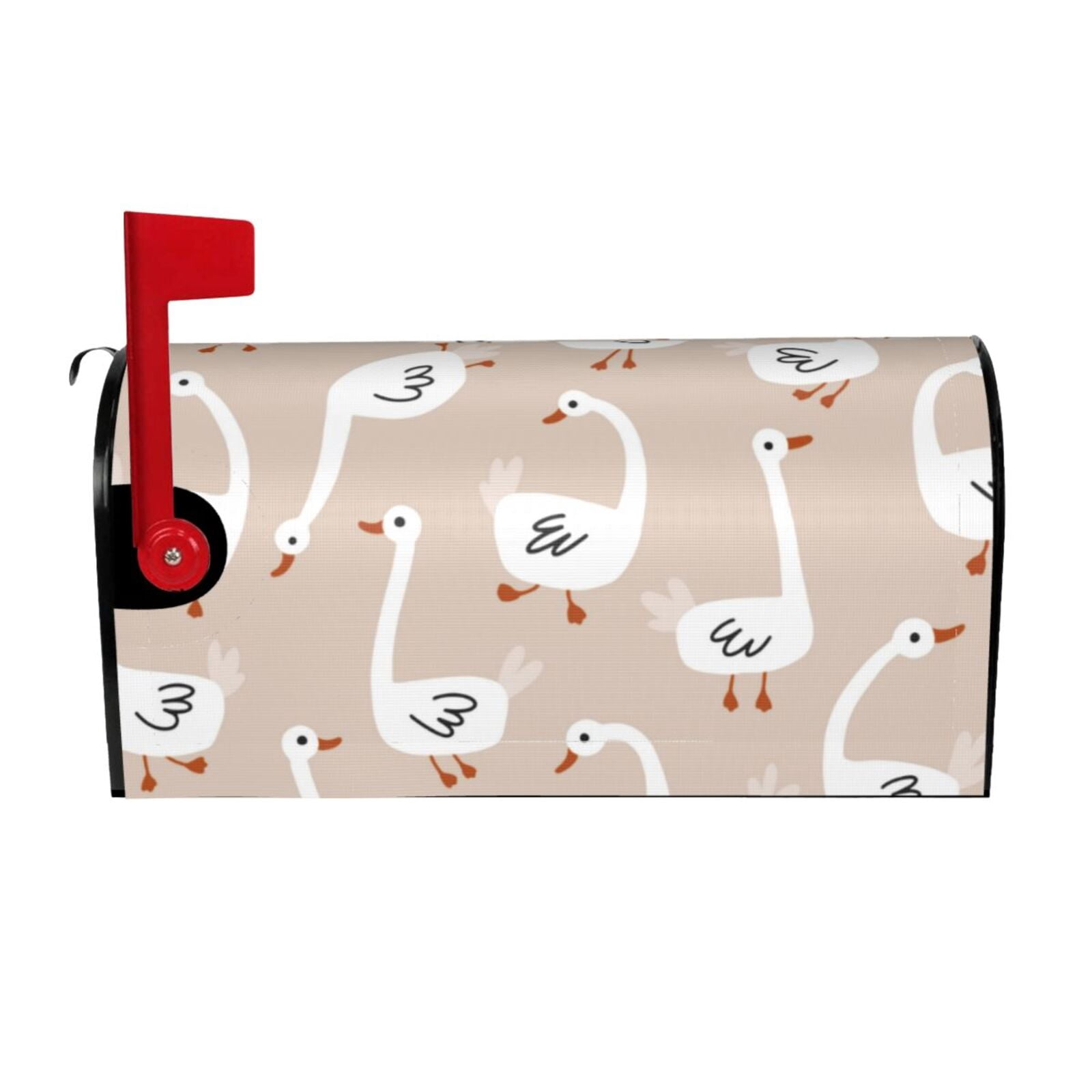 Jgfou White Goose Mailbox Covers Magnetic 21x18 in Mailbox Wraps Post ...