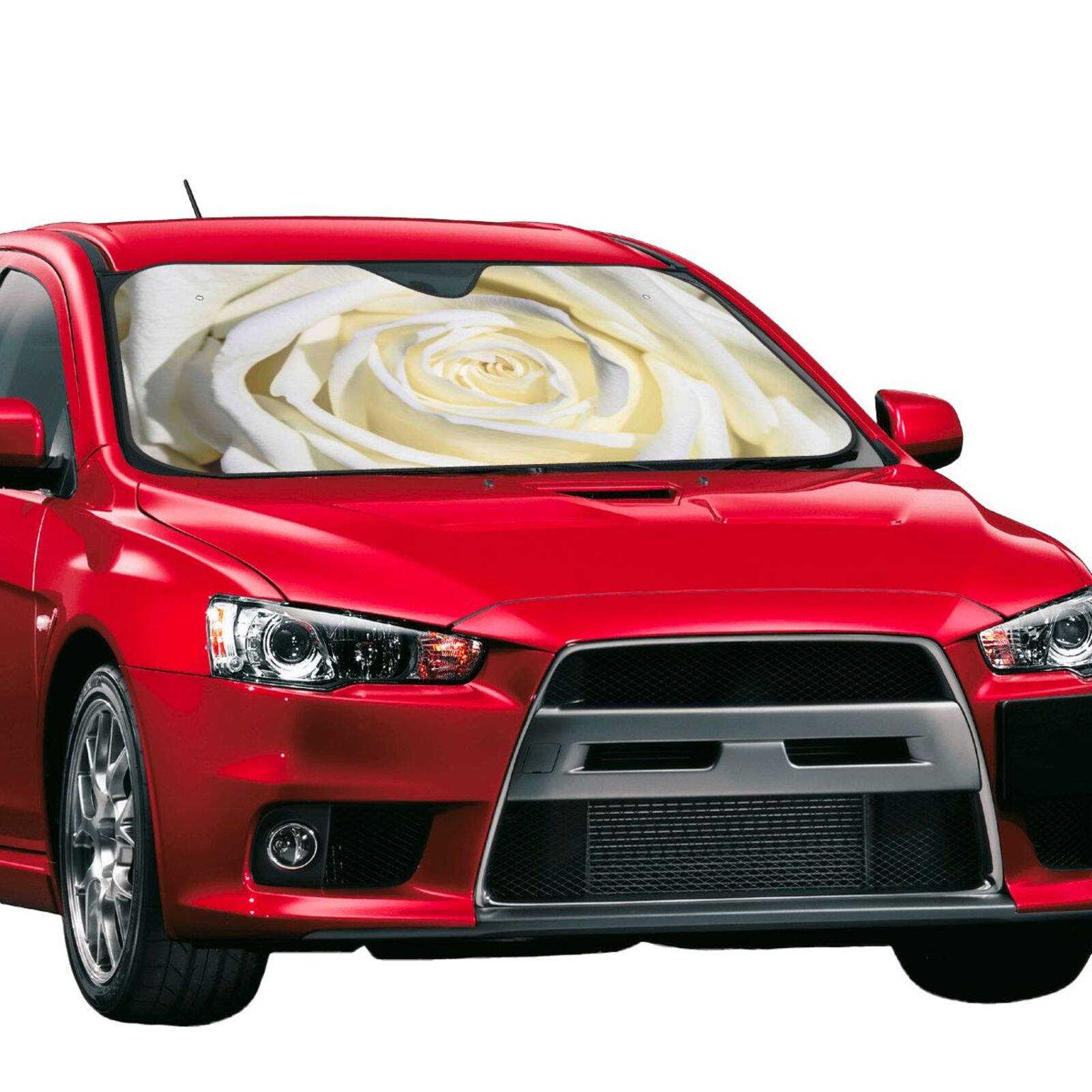 Jgfou White Rose Pattern Windshield Sun Shade,Car Front Window Shades ...