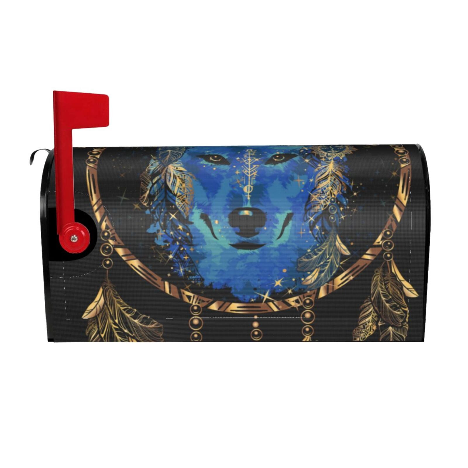 Jgfou Wolf Head And Dreamcatcher Mailbox Covers Magnetic 21x18 in ...