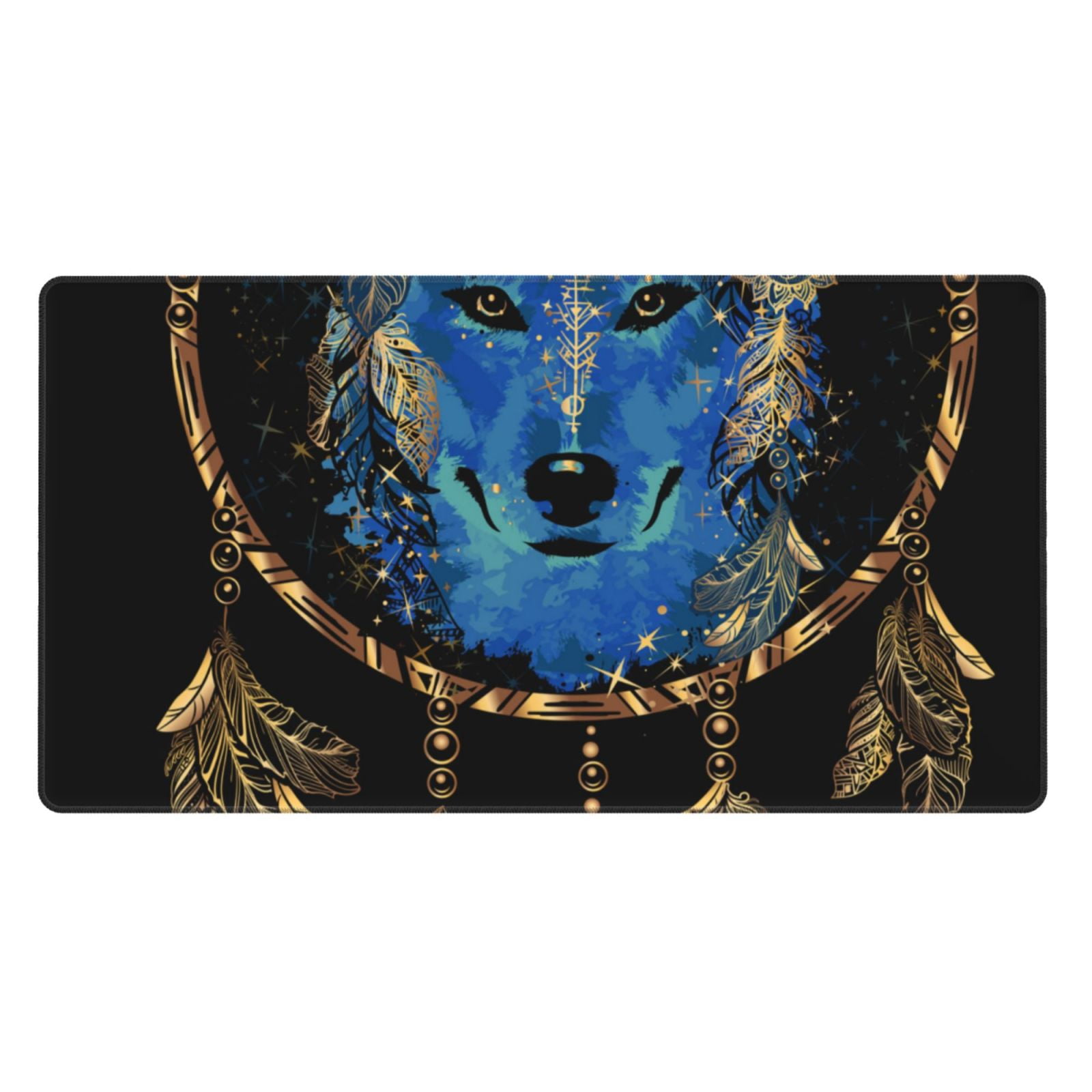 Jgfou Wolf Head And Dreamcatcher Style Large Gaming Mouse Pad Desk Mat ...