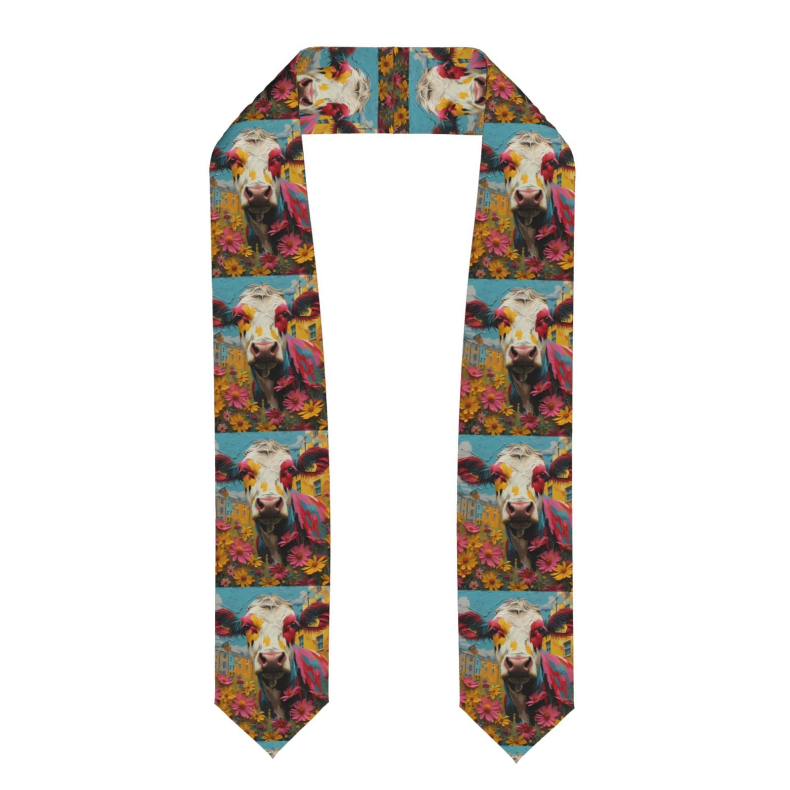Jgfou Yellow Daisy Cow Print Graduation Stoles, Unisex Adult Graduation ...