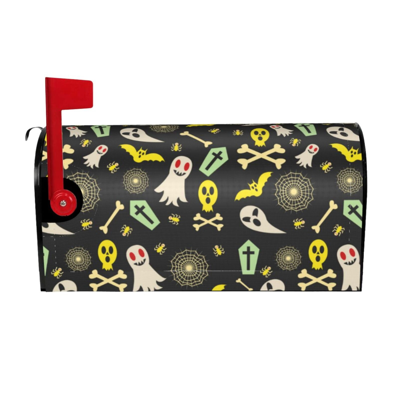 Jgfou cartoon Skull spider web Mailbox Covers Magnetic 21x18 in Mailbox ...