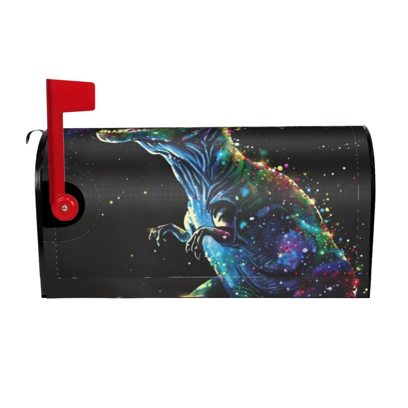 Jgfou colorful flames dinosaur Mailbox Covers Magnetic Mailbox Wraps ...
