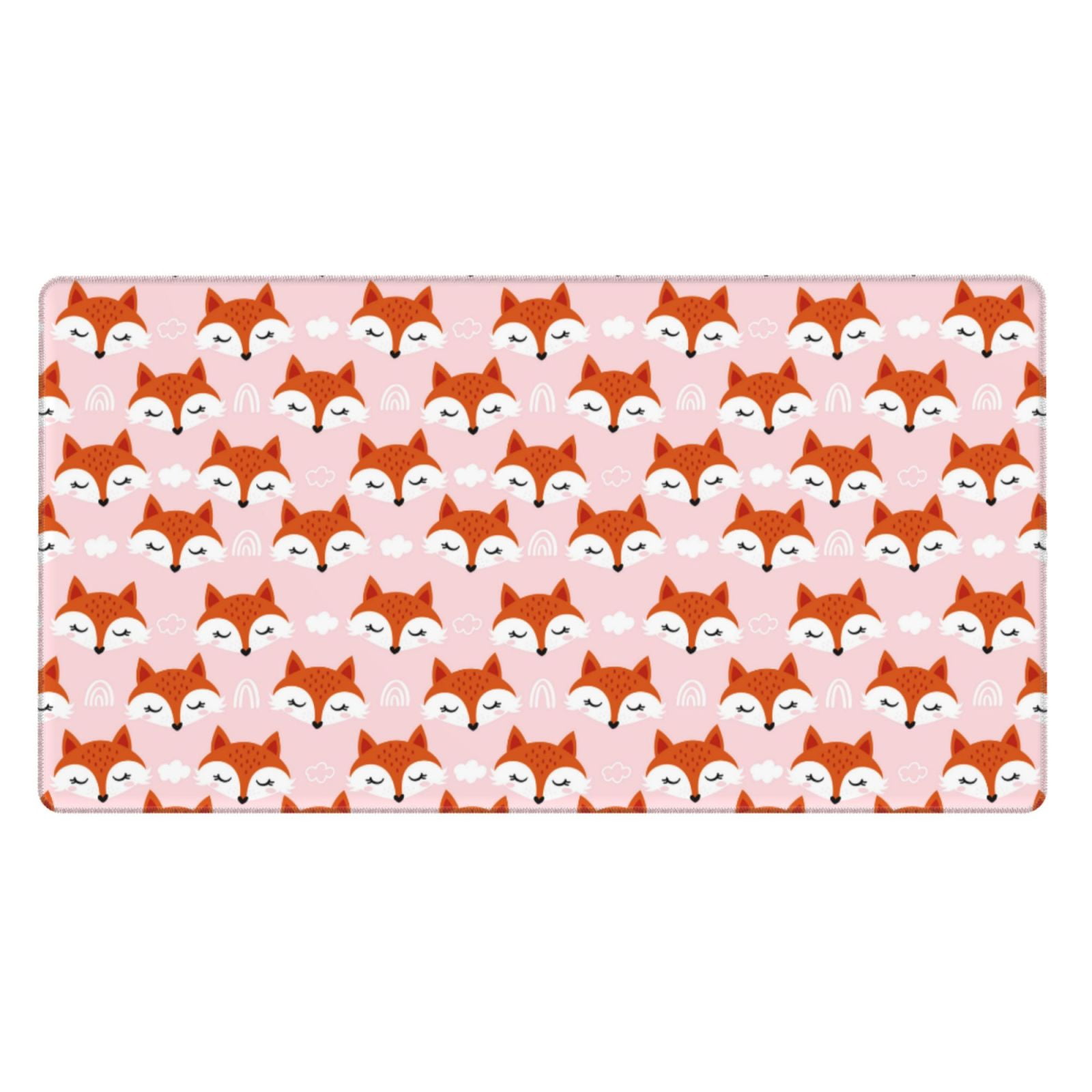 Jgfou cute fox pink Style Large Gaming Mouse Pad Desk Mat Long Non-Slip ...