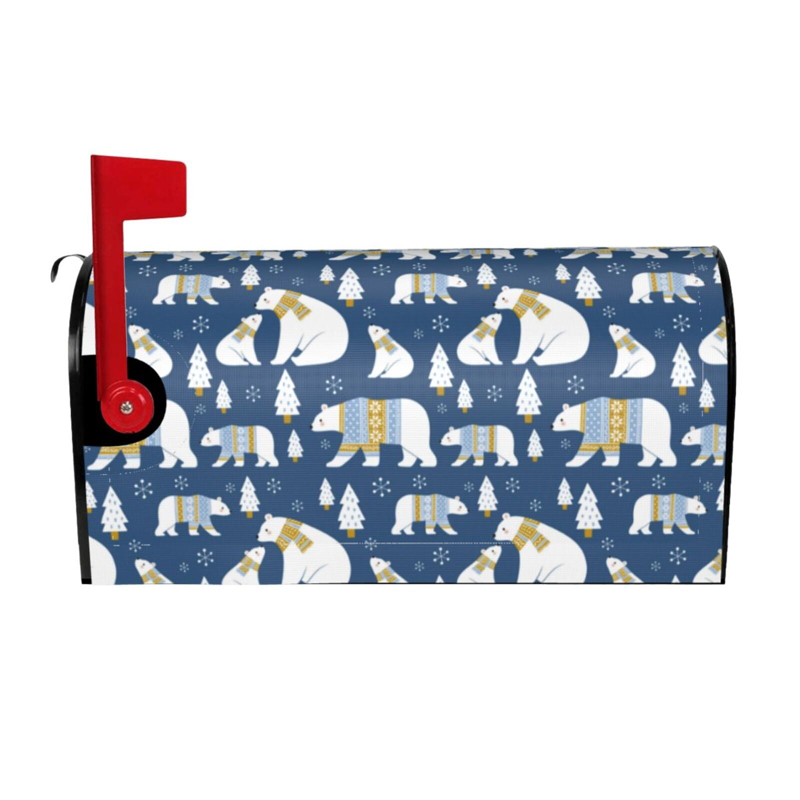 Jgfou cute winter bear Mailbox Covers Magnetic 25.5x21 in Mailbox Wraps ...