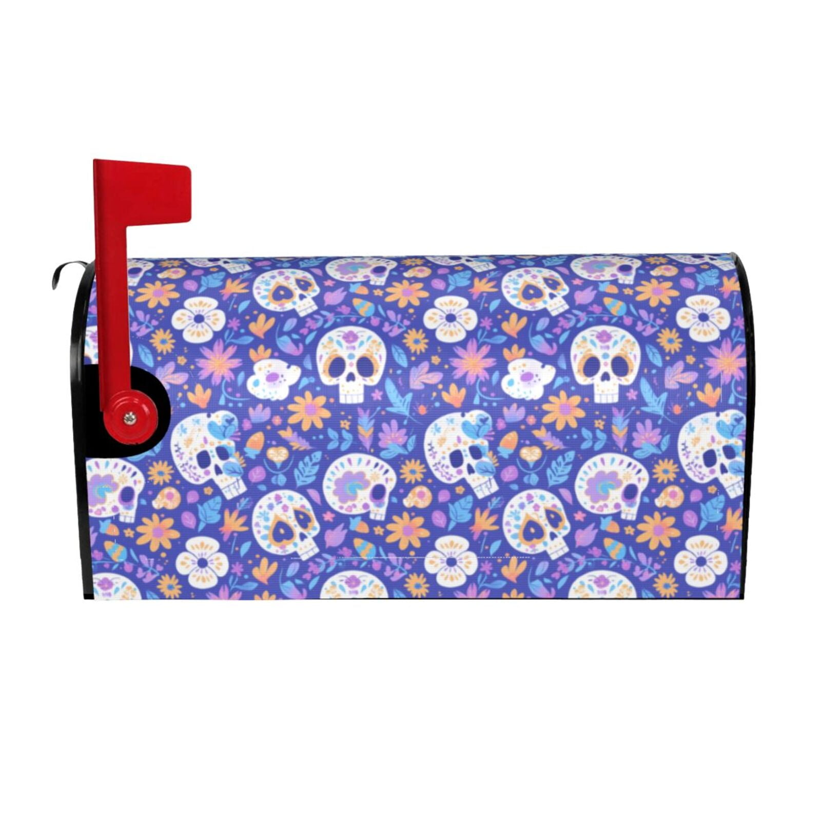 Jgfou flower Skull cartoon Mailbox Covers Magnetic 21x18 in Mailbox ...