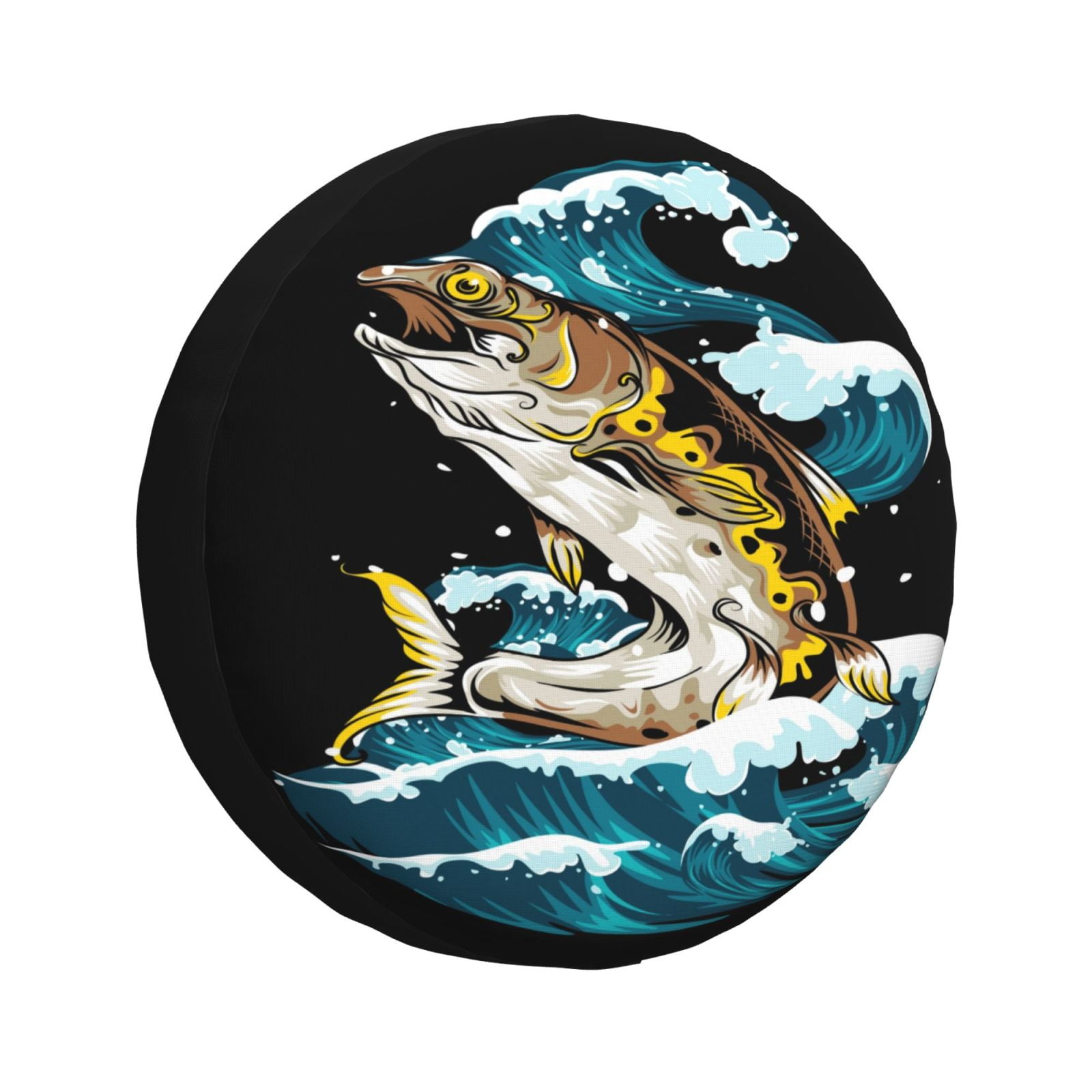 Jgfou green salmon fish Spare Tire Cover Weatherproof Sun Protection ...