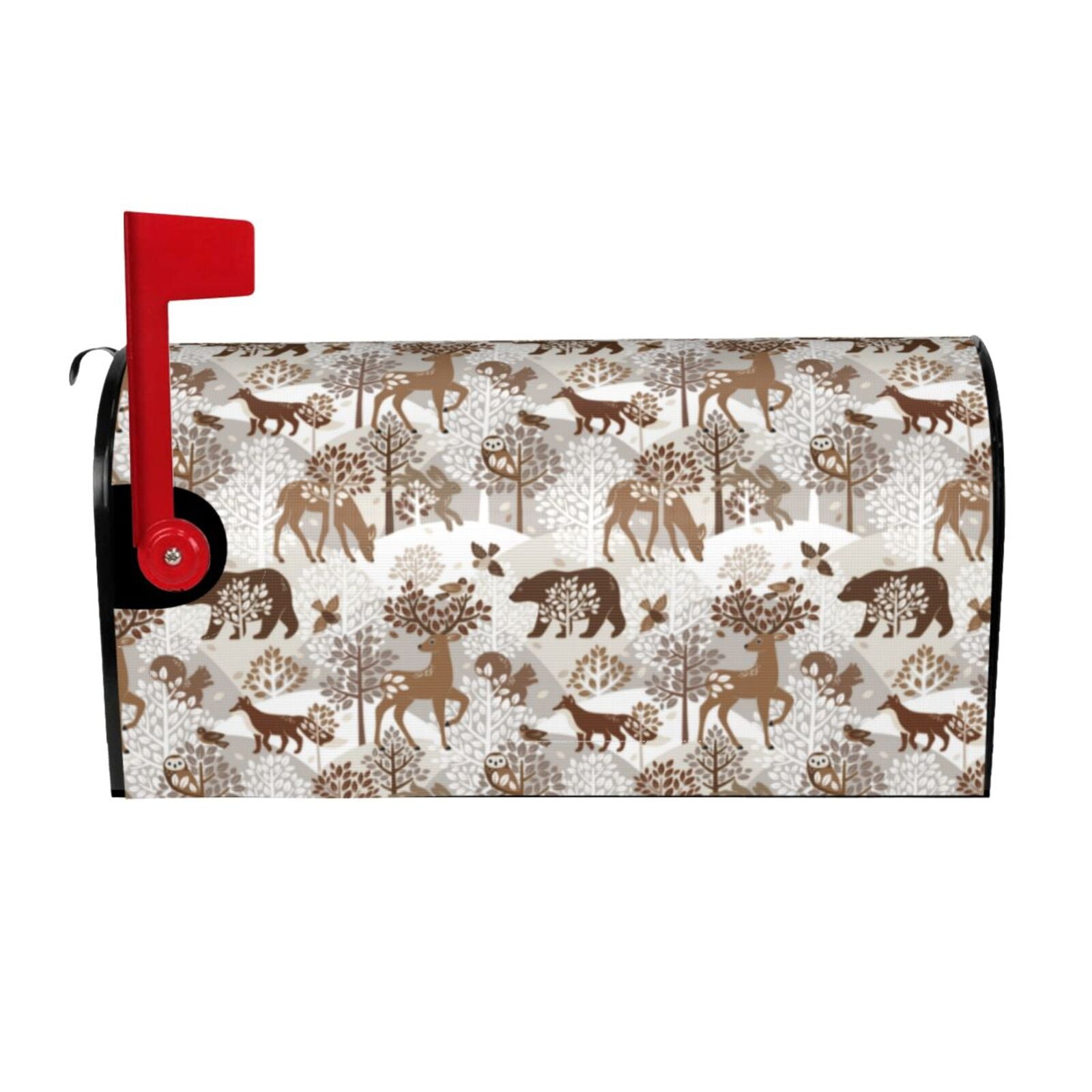 Jgfou leaf Moose fox owls tree Mailbox Covers Magnetic Mailbox Wraps ...