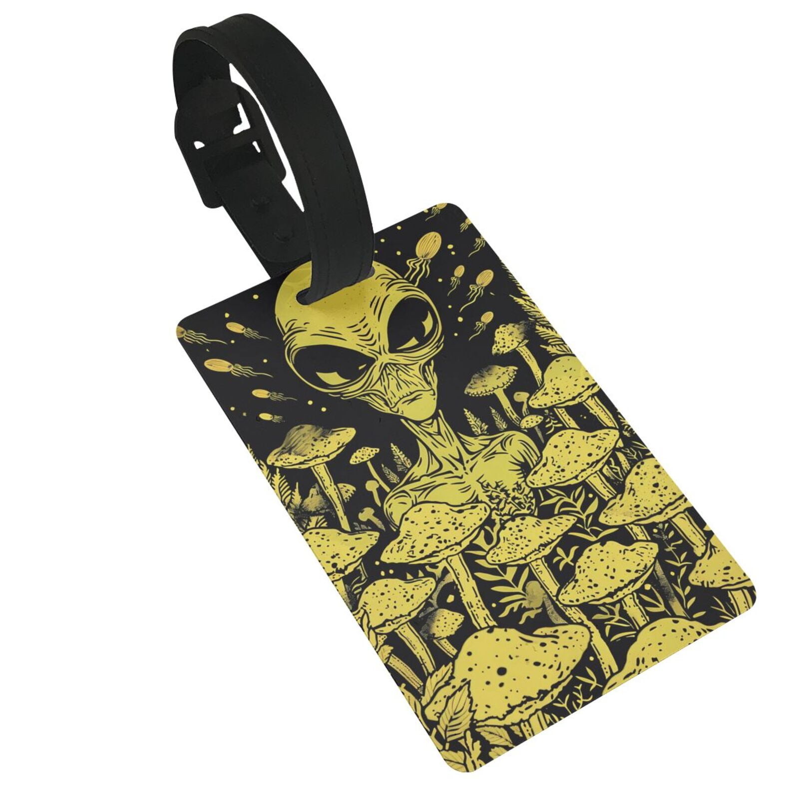 Jgfou saucerman Mushroom Forest Print Funny and Colorful Luggage Tags ...