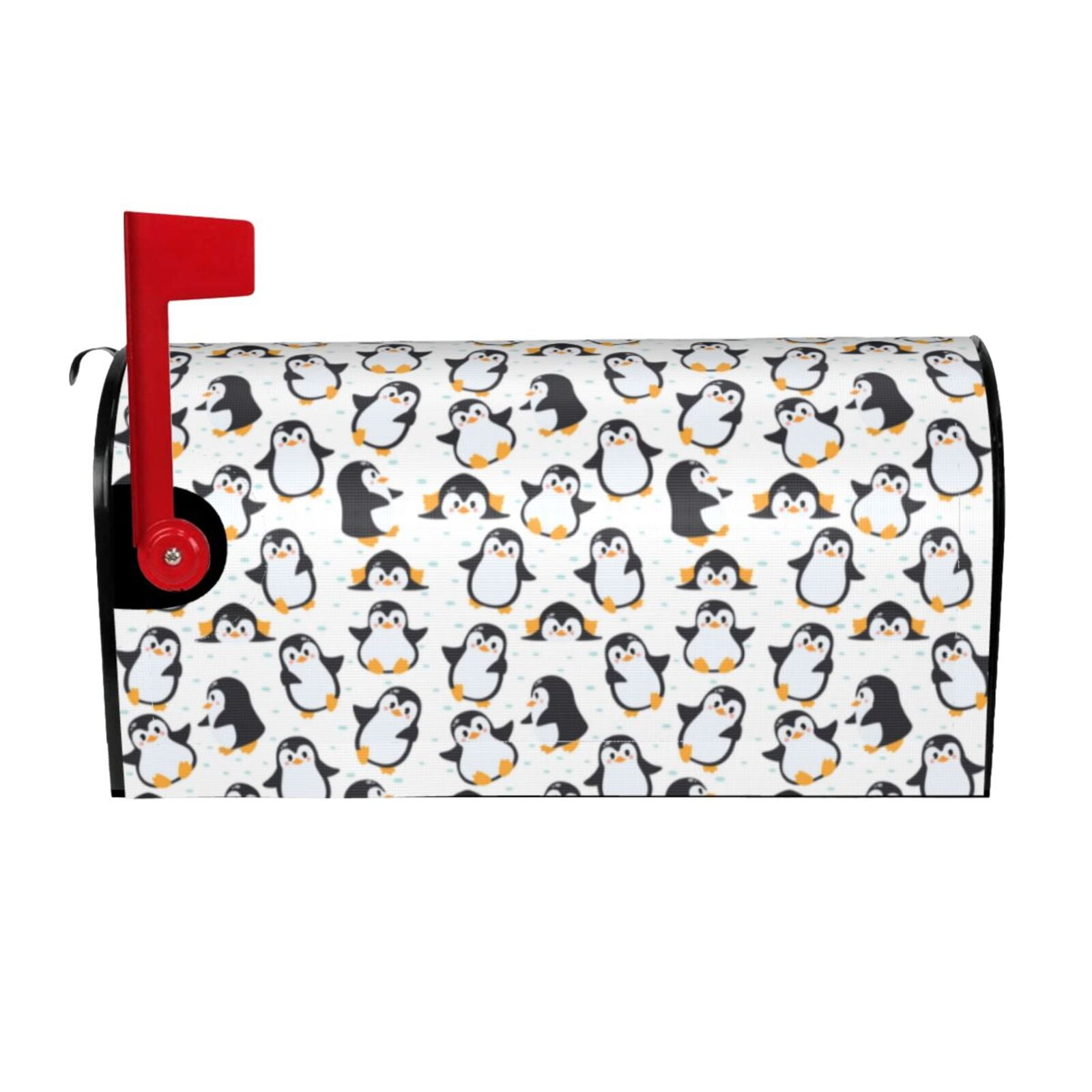 Jgfou whiter cute penguin Mailbox Covers Magnetic Mailbox Wraps Post ...