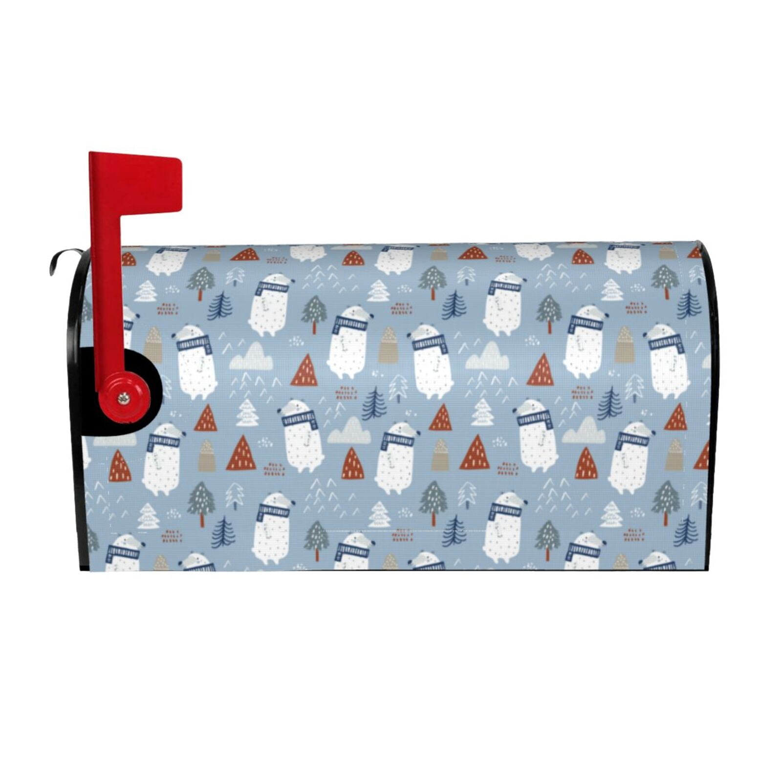 Jgfou winter Scarf beer Mailbox Covers Magnetic 21x18 in Mailbox Wraps ...