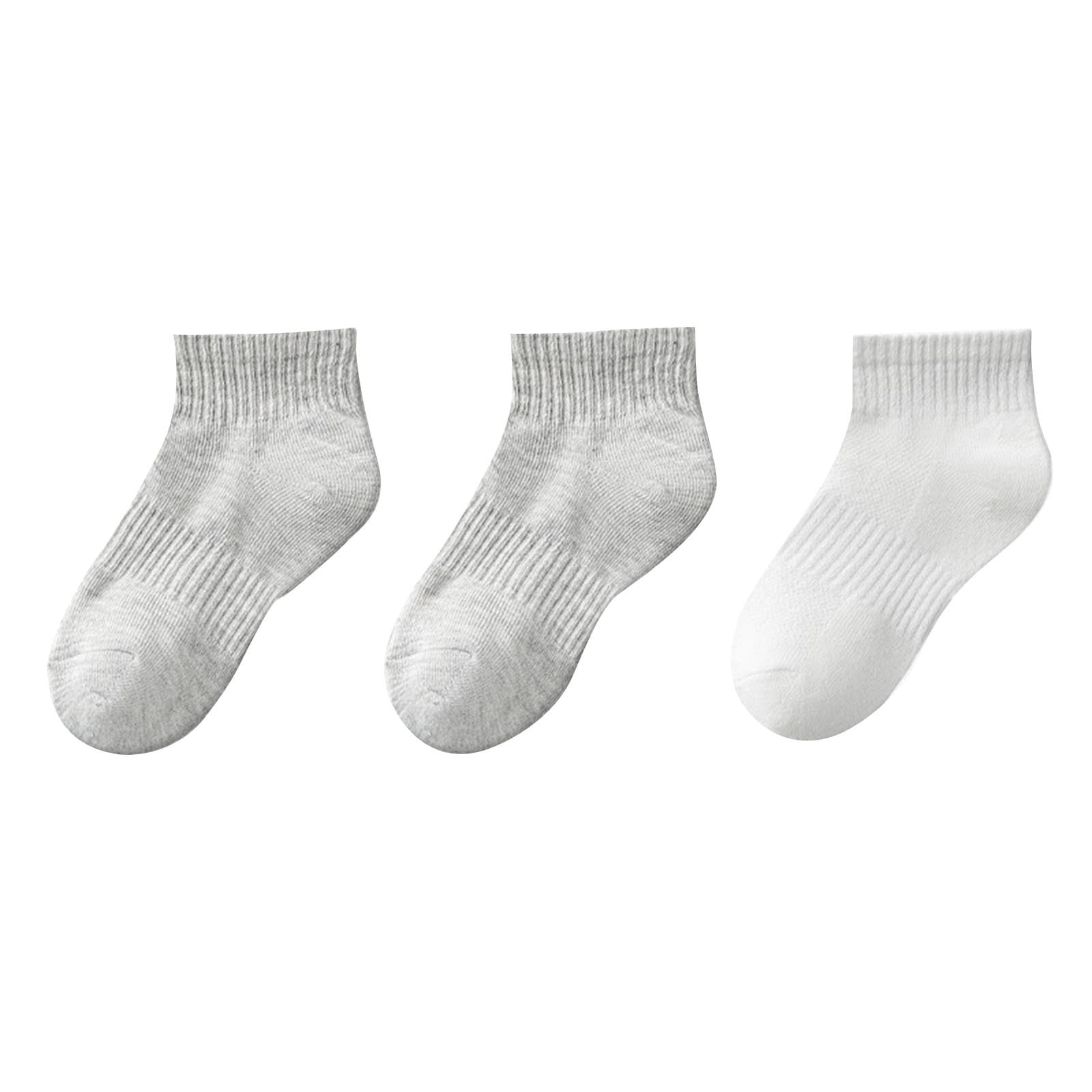 Jgppe 3 Pairs Kids Baby Cotton Socks Ankle Length Wicking Breathable ...