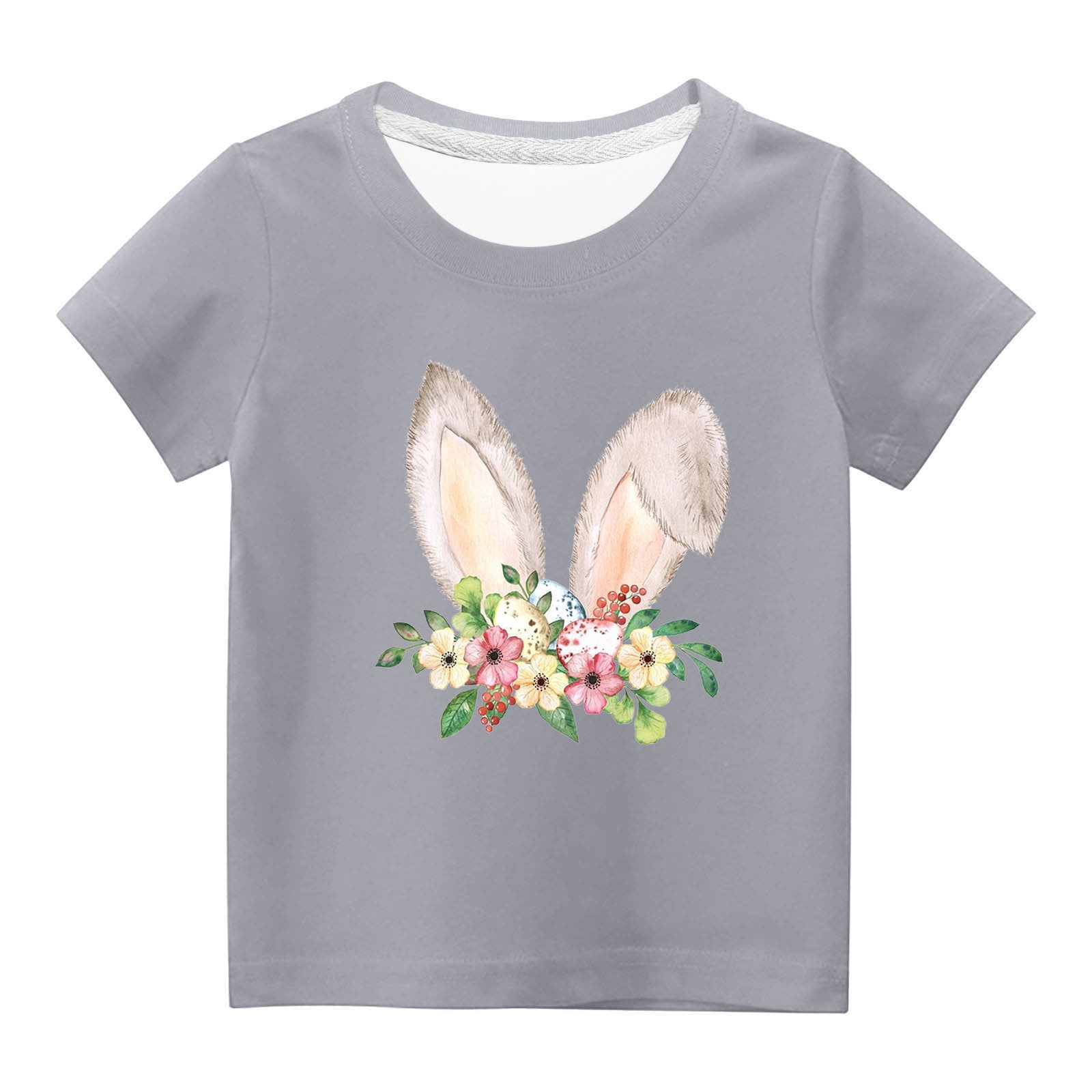 Jgppe Boys Girls Easter T-Shirt Casual Loose Short Sleeves Printed ...