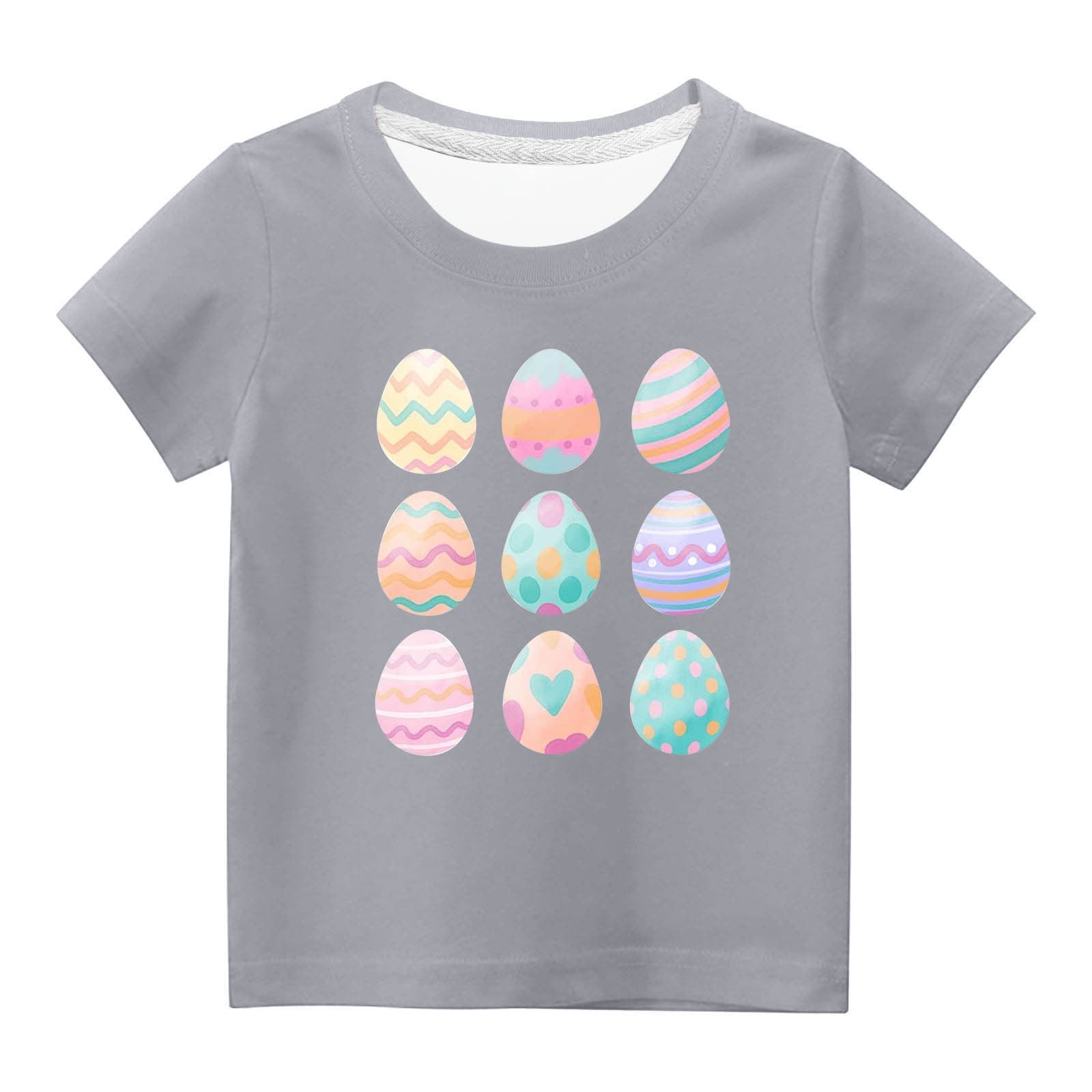 Jgppe Boys Girls Easter T-Shirt Casual Loose Short Sleeves Printed ...