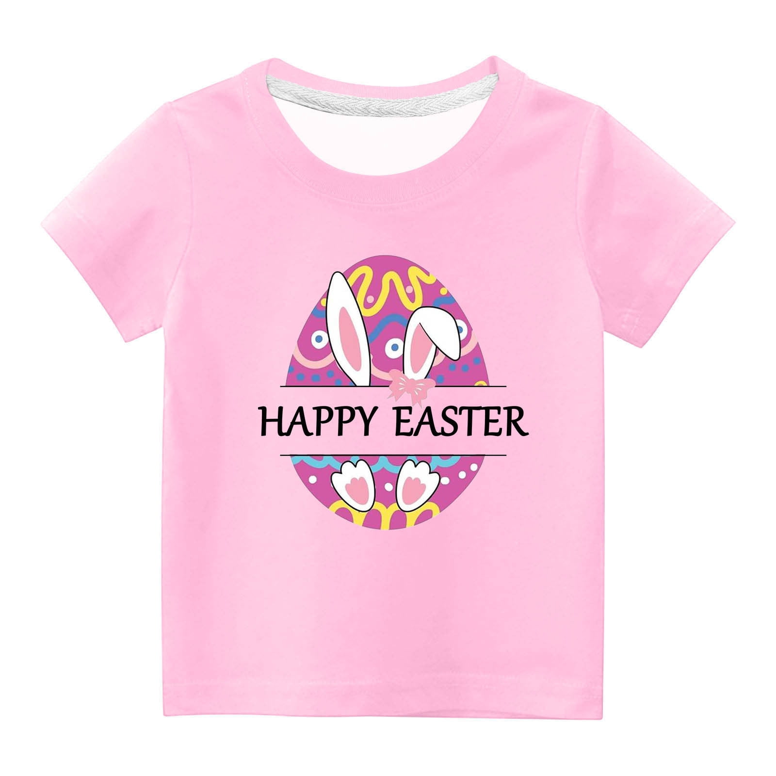 Jgppe Boys Girls Easter T-Shirt Casual Loose Short Sleeves Printed ...