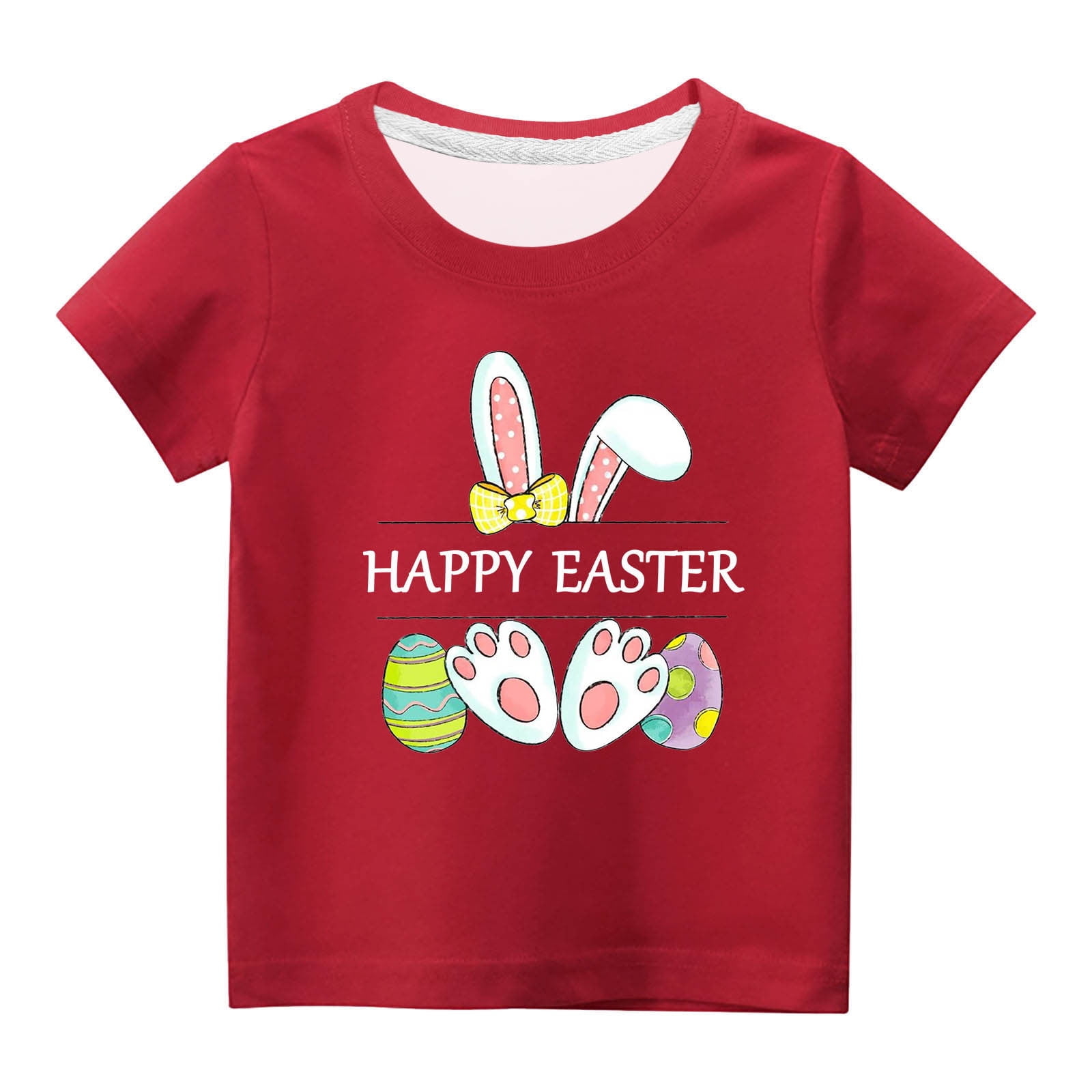 Jgppe Boys Girls Easter T-Shirt Casual Loose Short Sleeves Printed ...