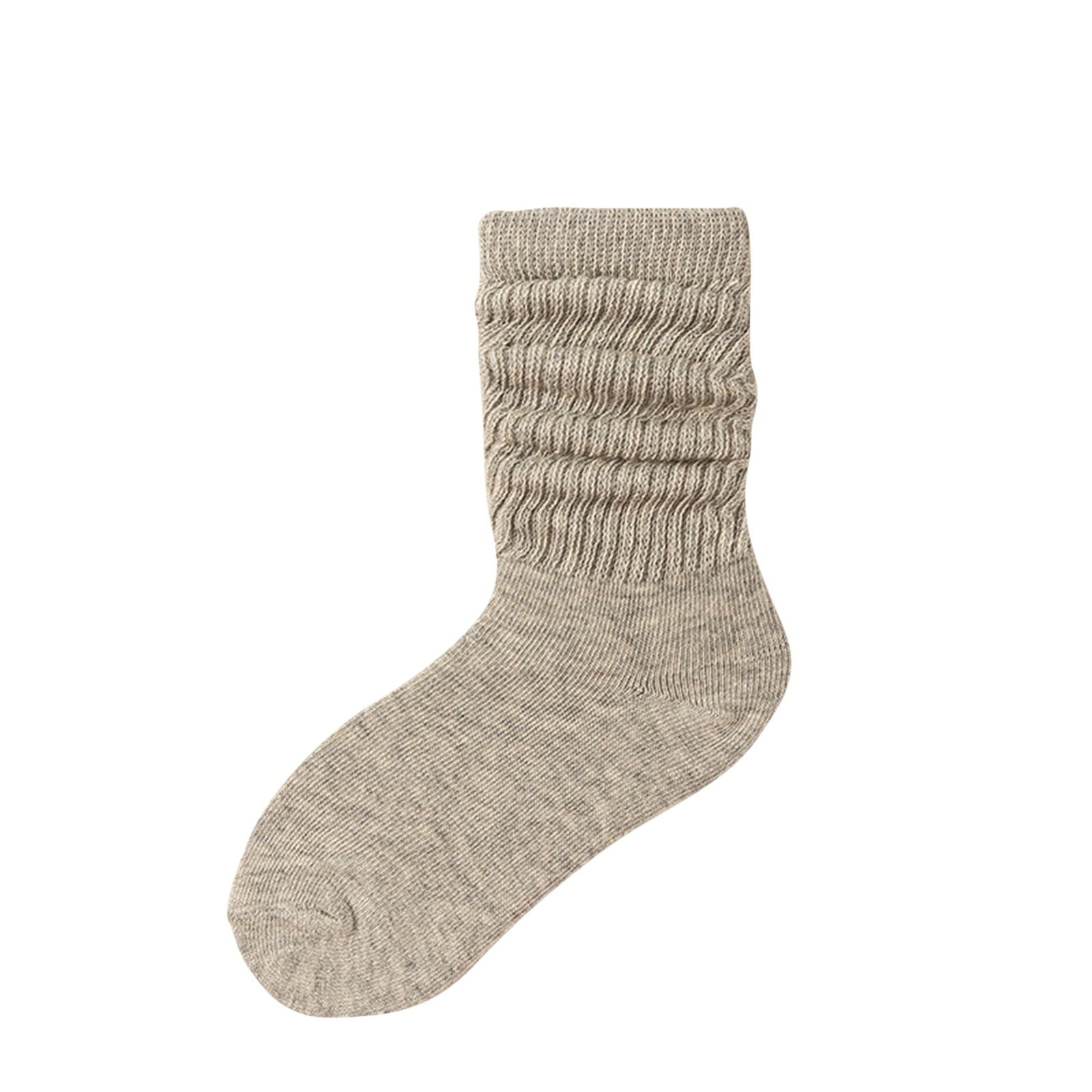 Jgppe Kids Toddler Slouch Socks Cotton Solid Color Long Crew Socks for ...