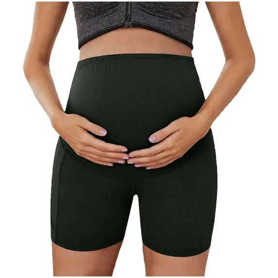 Jgppe Maternity Shorts for Women Over the Belly Stretchy Pregnancy ...