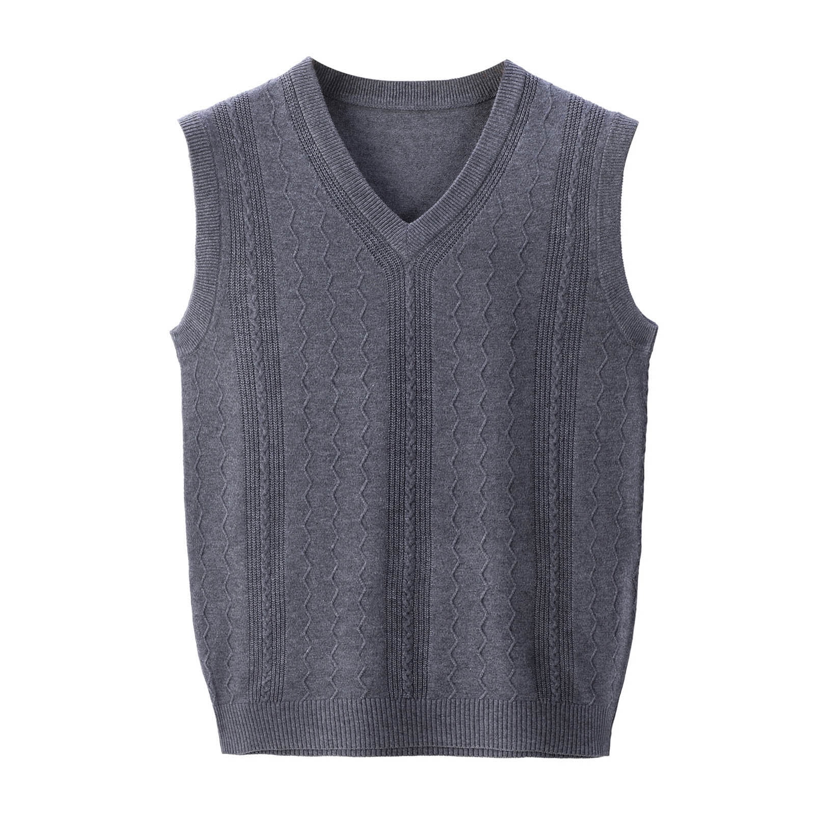 Jgppe Men's Knit Vest Sweater Soft Pullover V Neck Sleeveless Stretchy ...