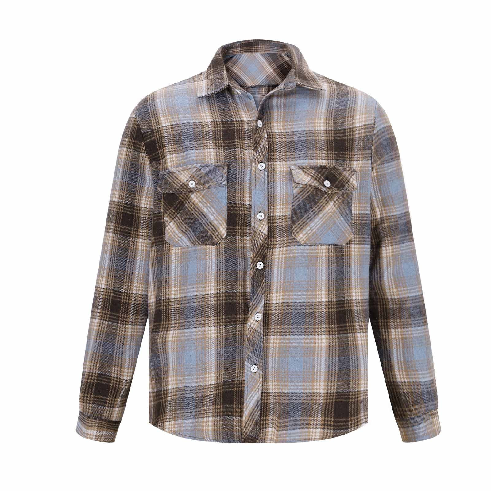 Jgppe Men’s Plaid Flannel Shirts Classic Button down Casual Long Sleeve ...