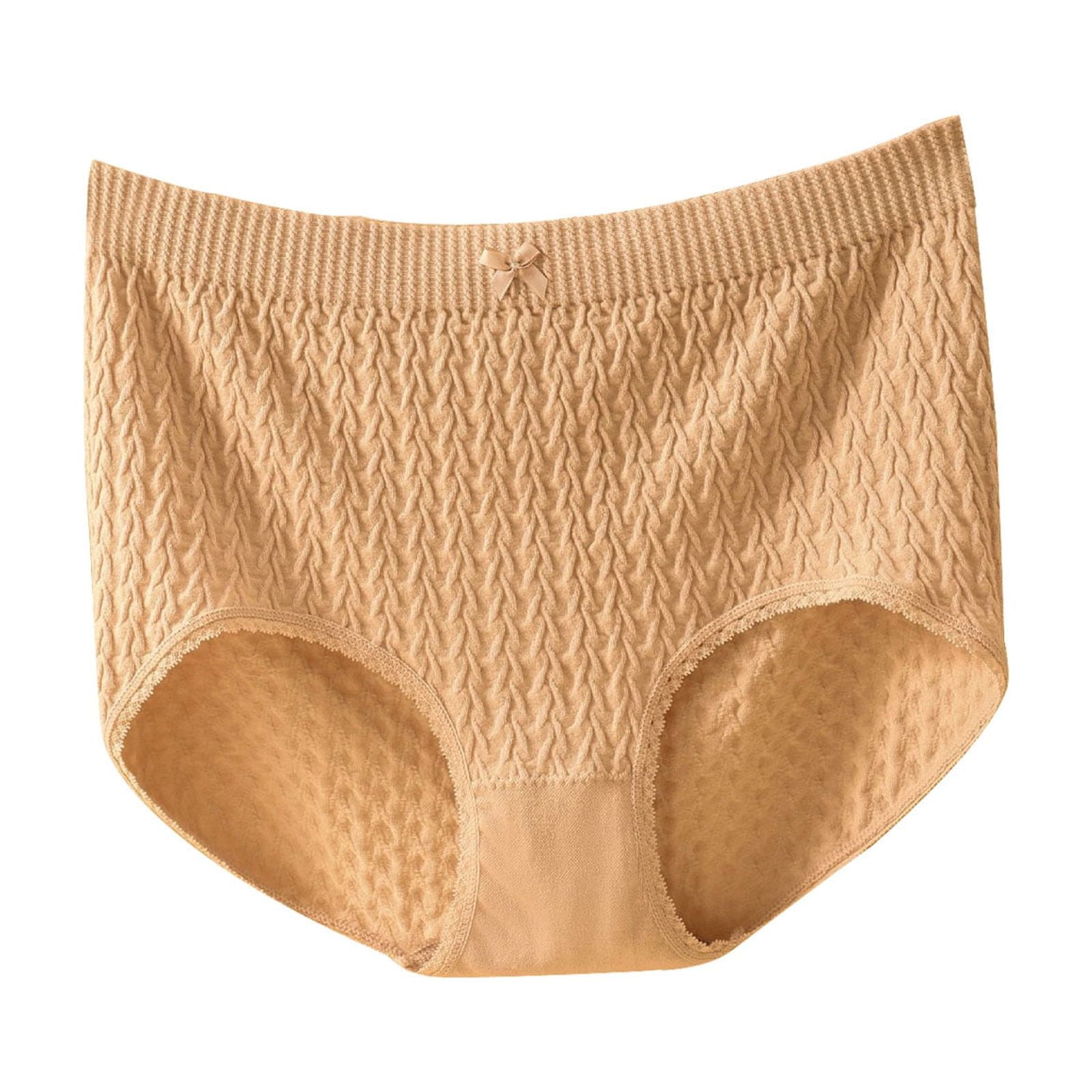 Jgppe Panties for Women Cute Bow Solid Color Mid Waist Cotton Full ...